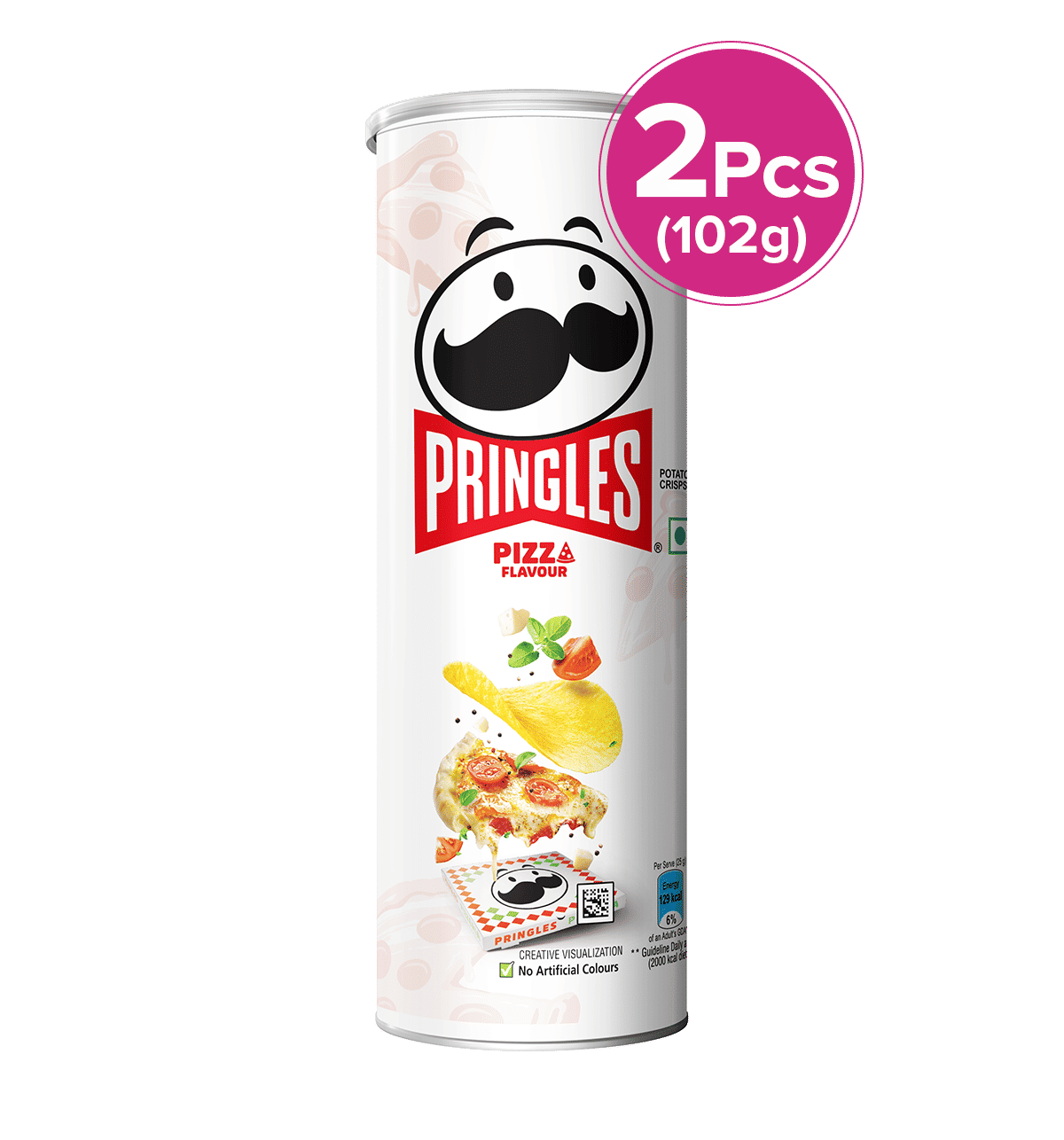 Buy Pringles Pringles Potato Chips Pizza Flavour 2 pieces Online At Rs ...