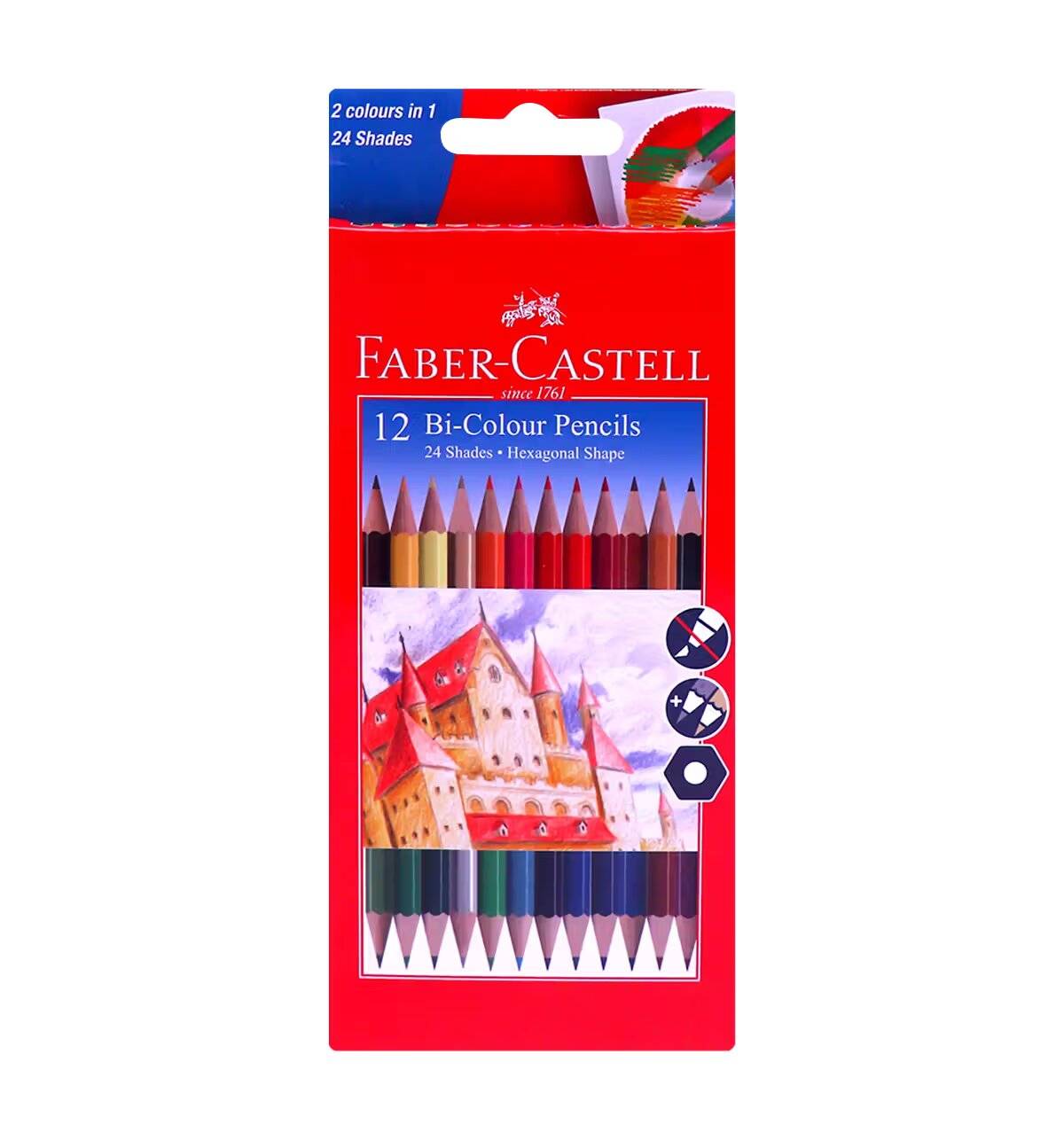 Buy Faber-Castell Bi Color Pencils Pack of 12 Online (1 pack) At Best Price