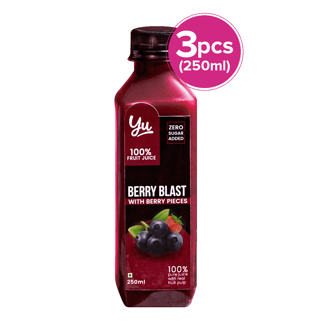 Buy Yu Yu 100% Fruit Juice - Berry Blast (Blueberry Pieces) 3 pieces ...