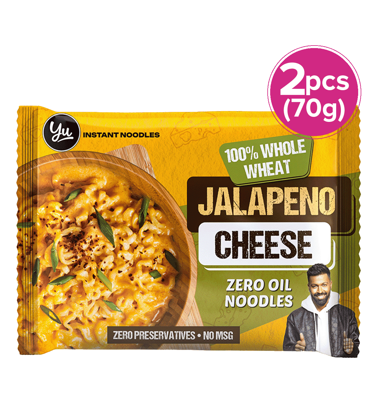 Buy Yu Yu Jalapeno Cheese -100% Whole Wheat Instant Noodles 2 pieces ...