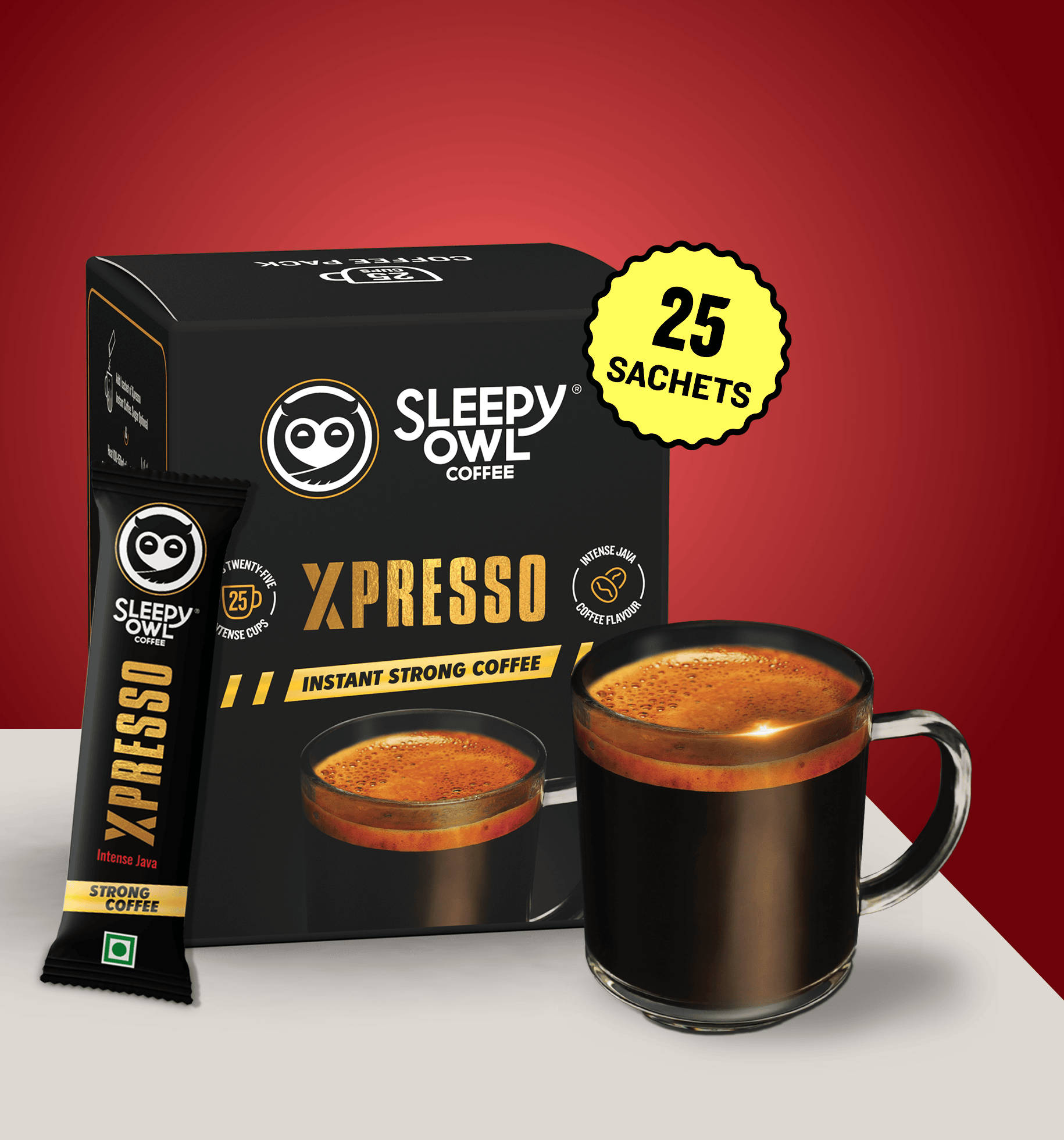 Buy Sleepy Owl Sleepy Owl 25 Sachets of Xpresso Intense Java Instant Coffee - Travel Pack 50 g ...
