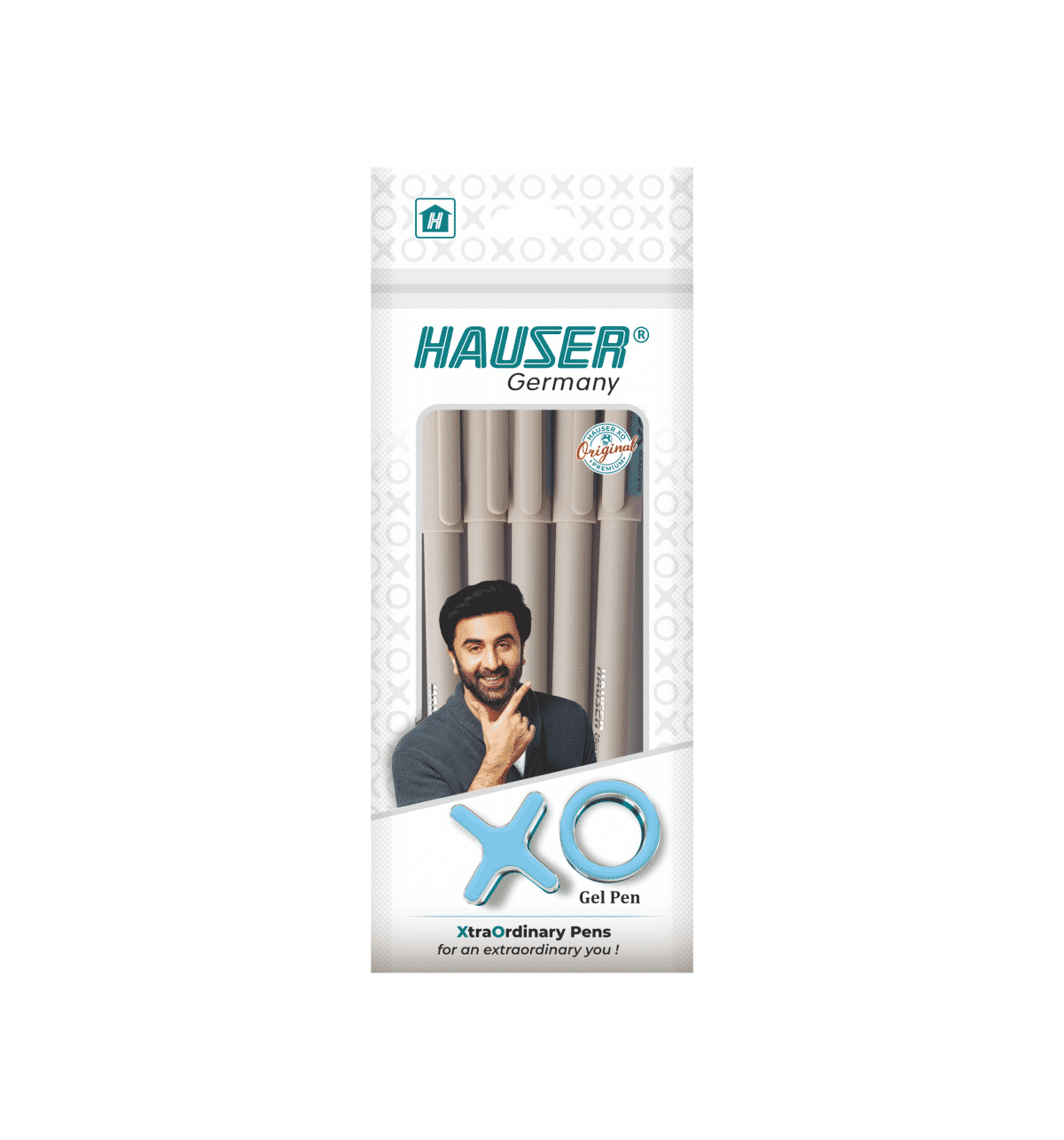 Buy Hauser XO Gel Pen Pack of 5 ( Blue) Online (1 pack) At Best Price