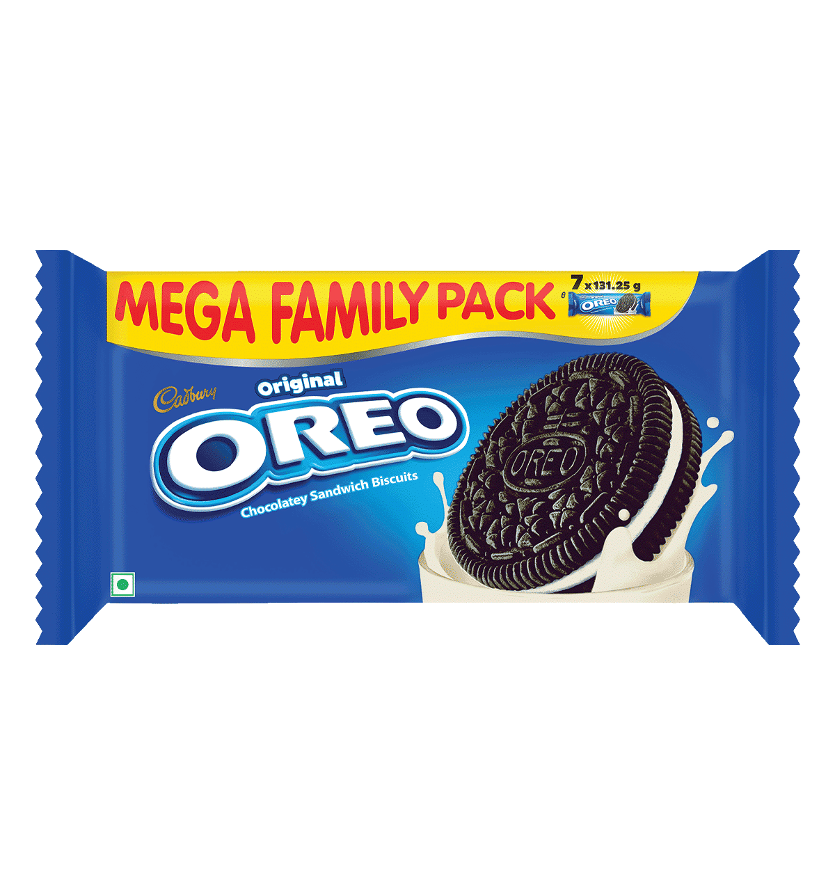 Buy Cadbury Cadbury Oreo Vanilla Flavour Crème Sandwich Biscuit Mega ...