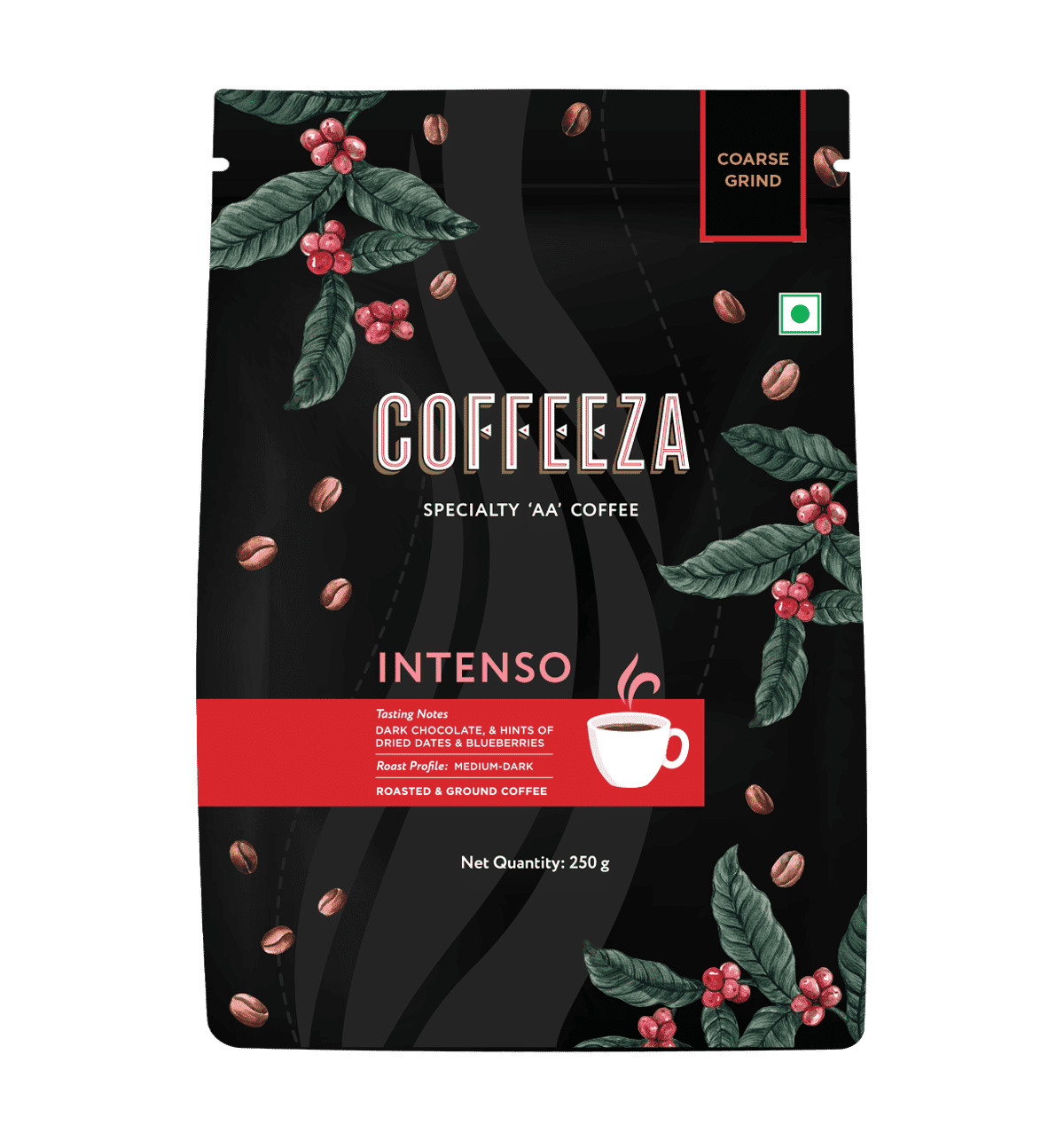 Buy Coffeeza Coffeeza Intenso AA Ground Coffee - Coarse Grind 250 g ...