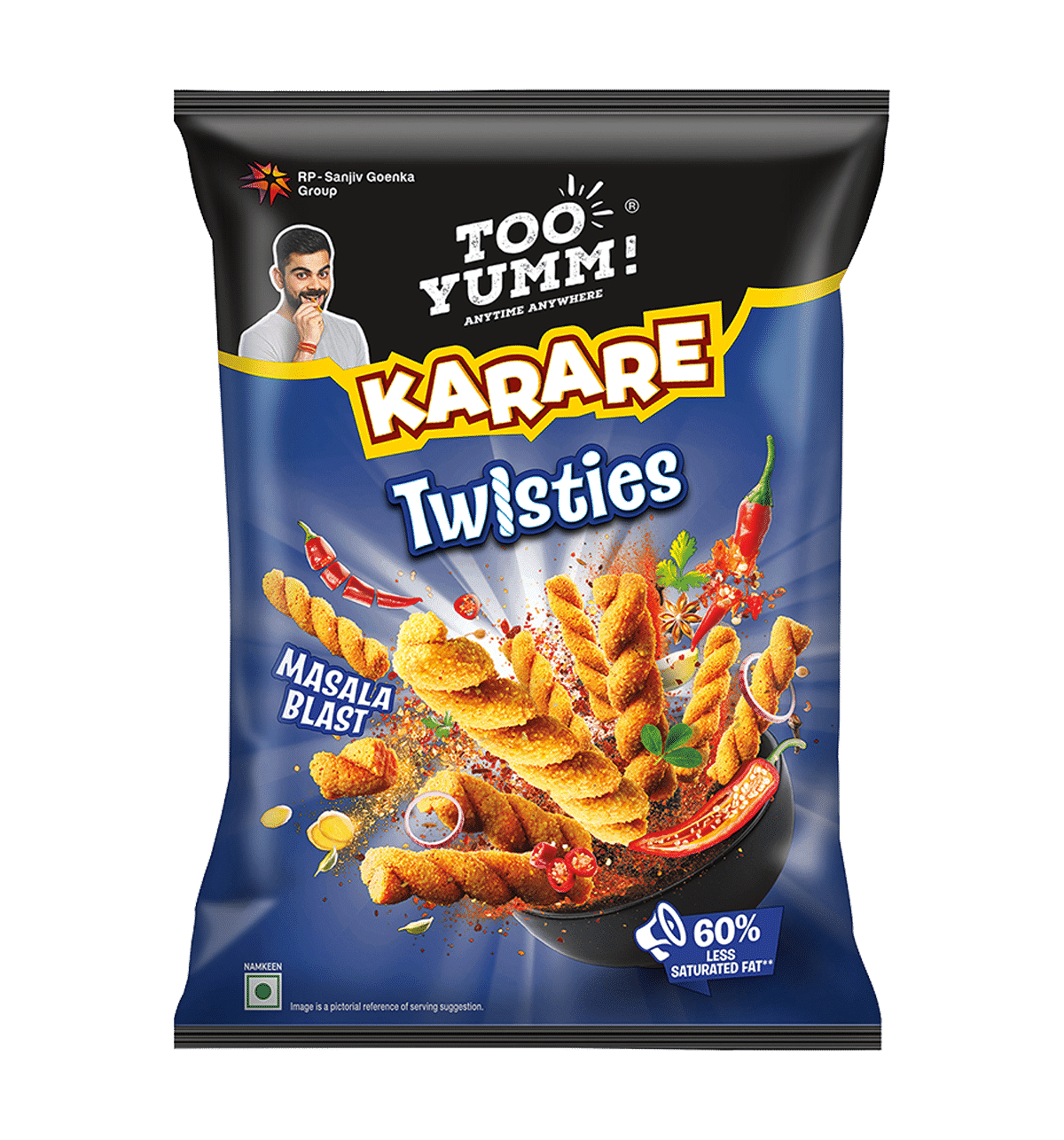 Buy Too Yumm! Karare Twisties Masala Blast Online (65 g) At Best Price