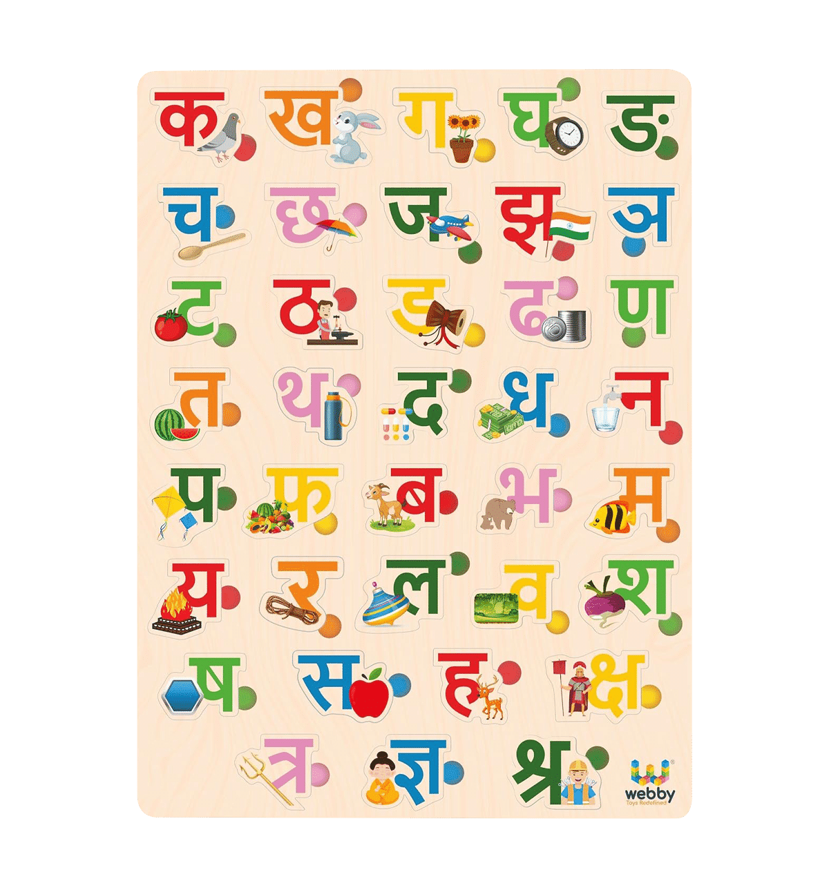 Buy Webby Webby Wooden Hindi Varnamala Alphabets. Hindi Consonant ...