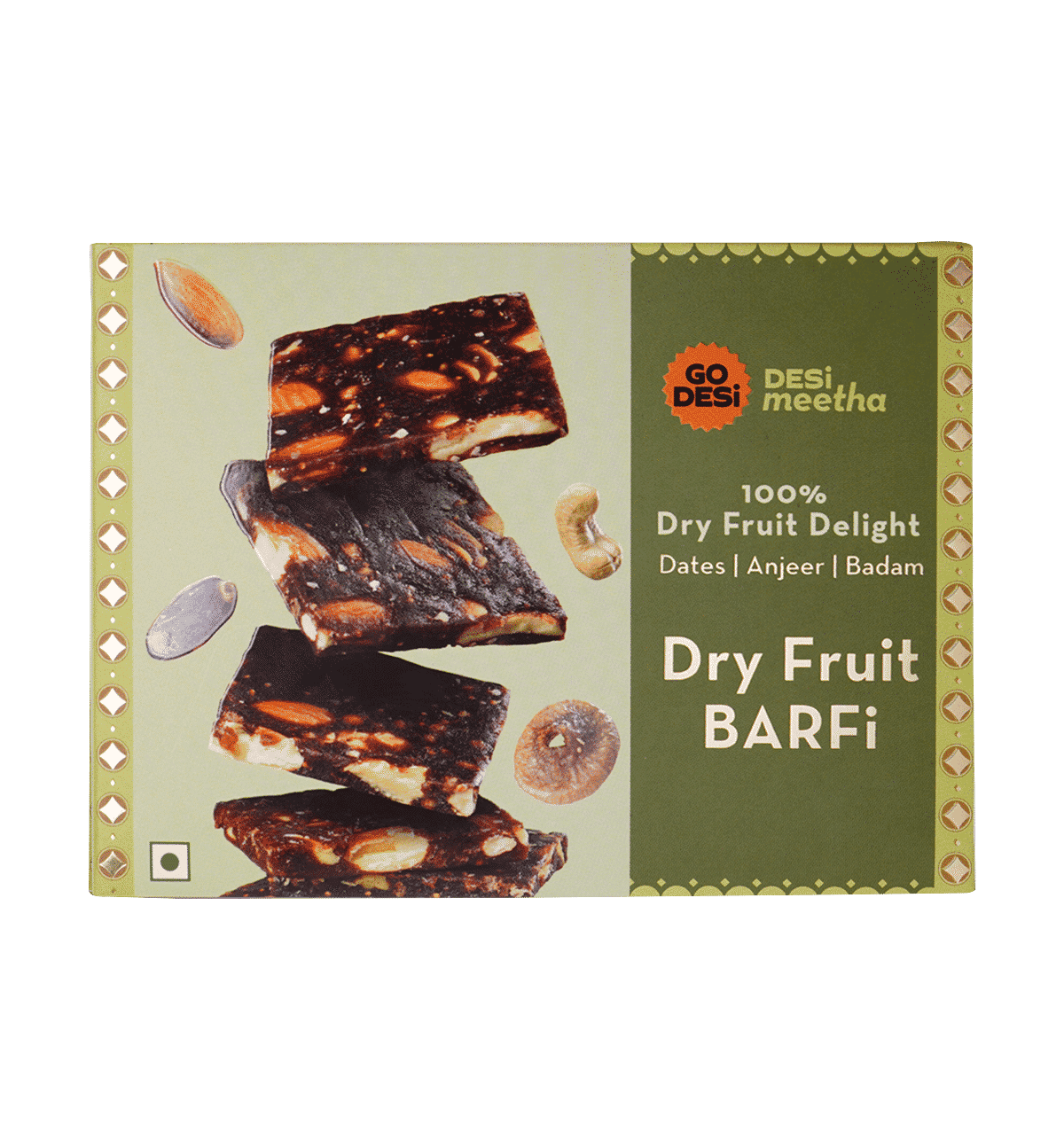 Buy Go Desi Go Desi Dry Fruits Barfi Sweets Mithai Box 200 g Online At ...