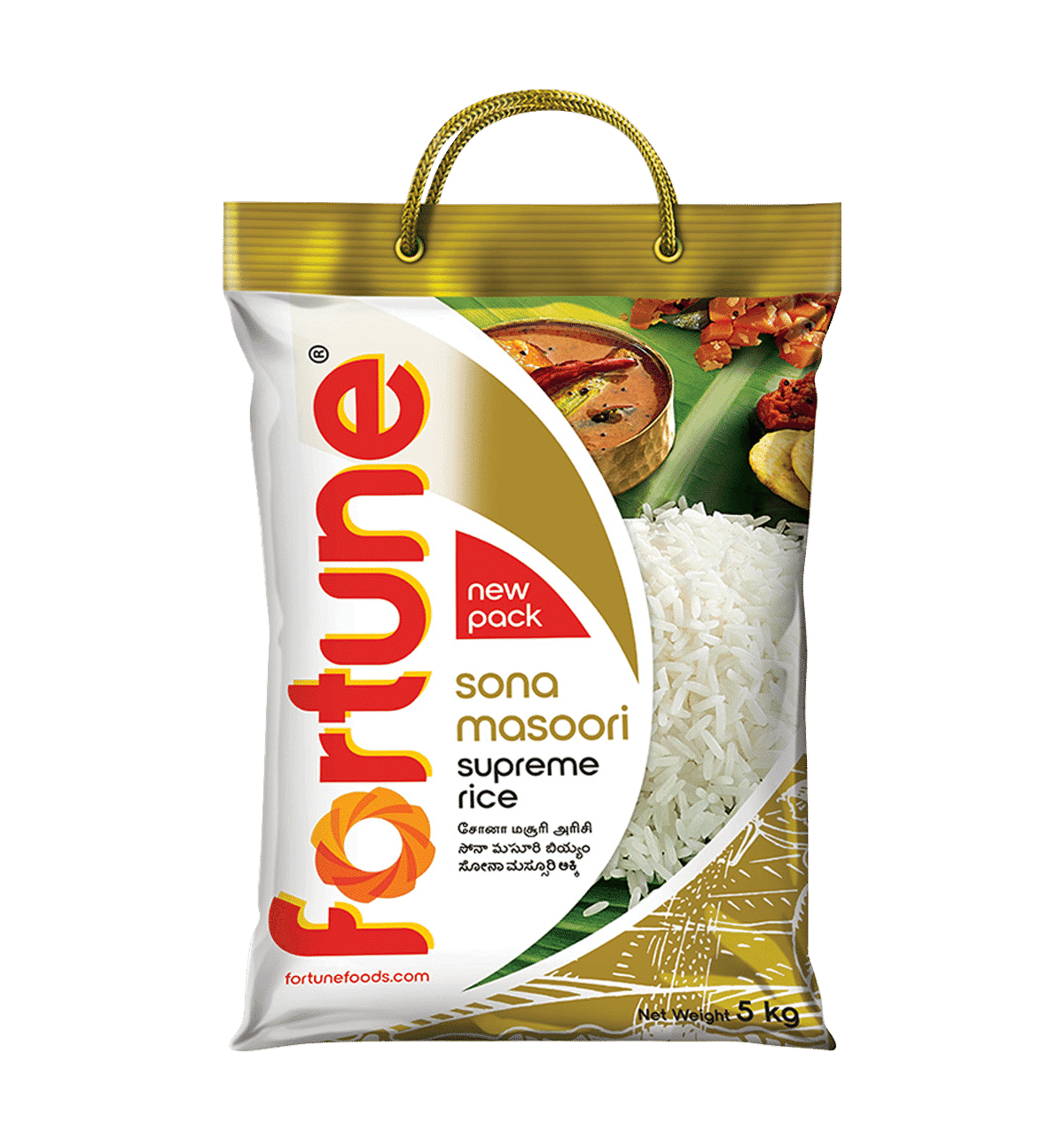 Buy Fortune Fortune Sonamasoori Supreme Rice 5 kg Online At Rs. 550 ...