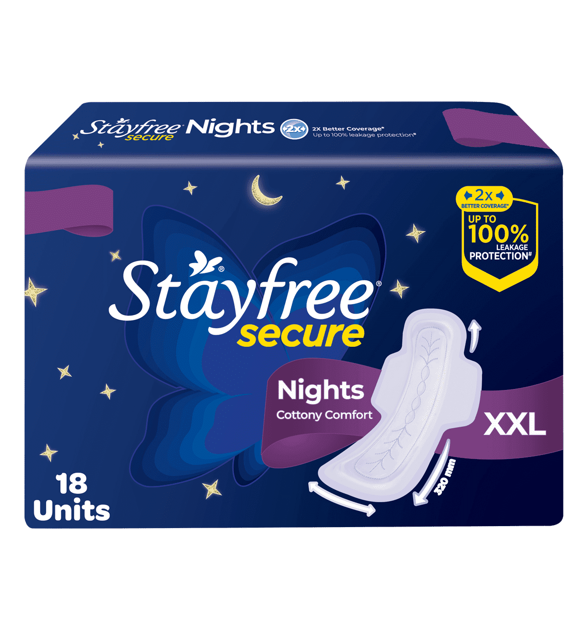 Buy Stayfree Stayfree Secure Nights 18 18 pieces Online At Rs. 150 ...