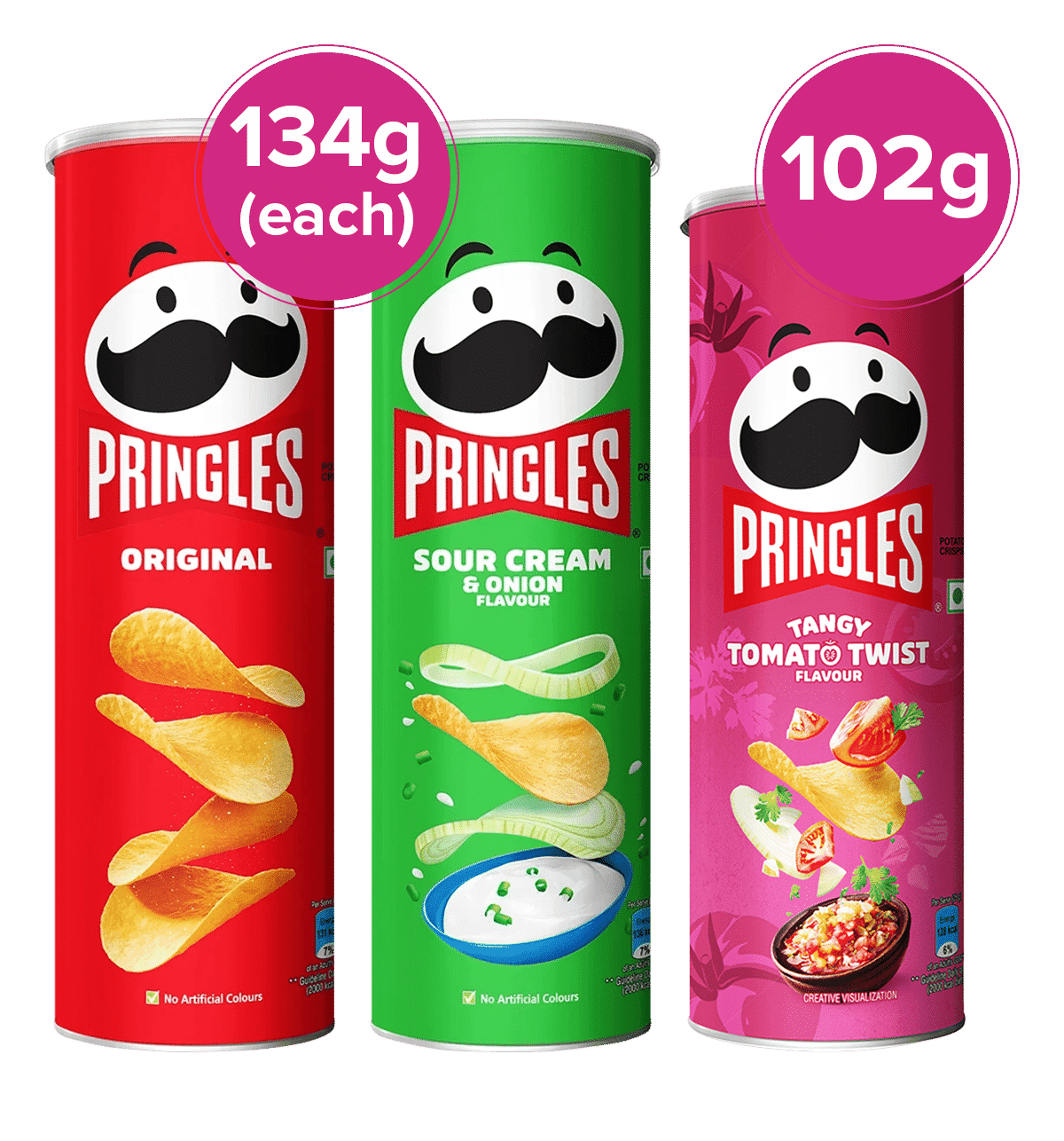 Buy Pringles Pringles Potato Crisps Original 134 gm & Pringles Potato ...
