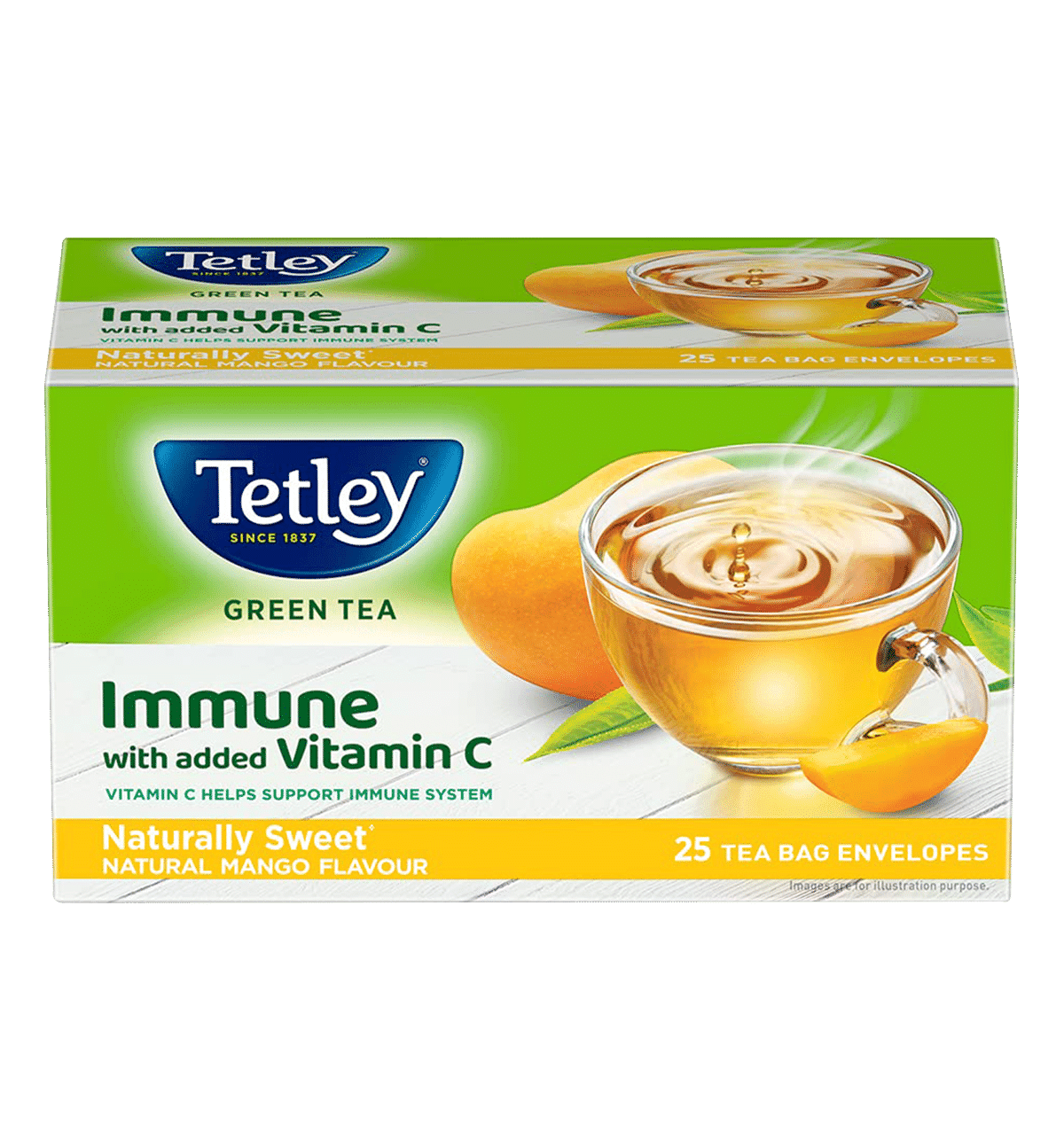 Buy Tetley Tetley Green Tea Immune Added Vitamin C Natural Mango Flavor ...