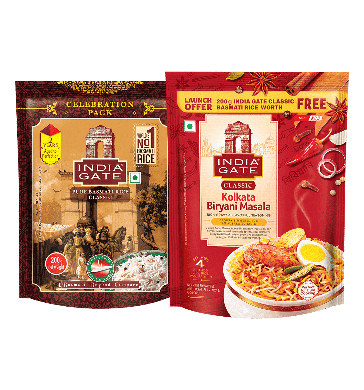 Buy India Gate India Gate Classic Kolkata Biryani Masala 120 g Online ...
