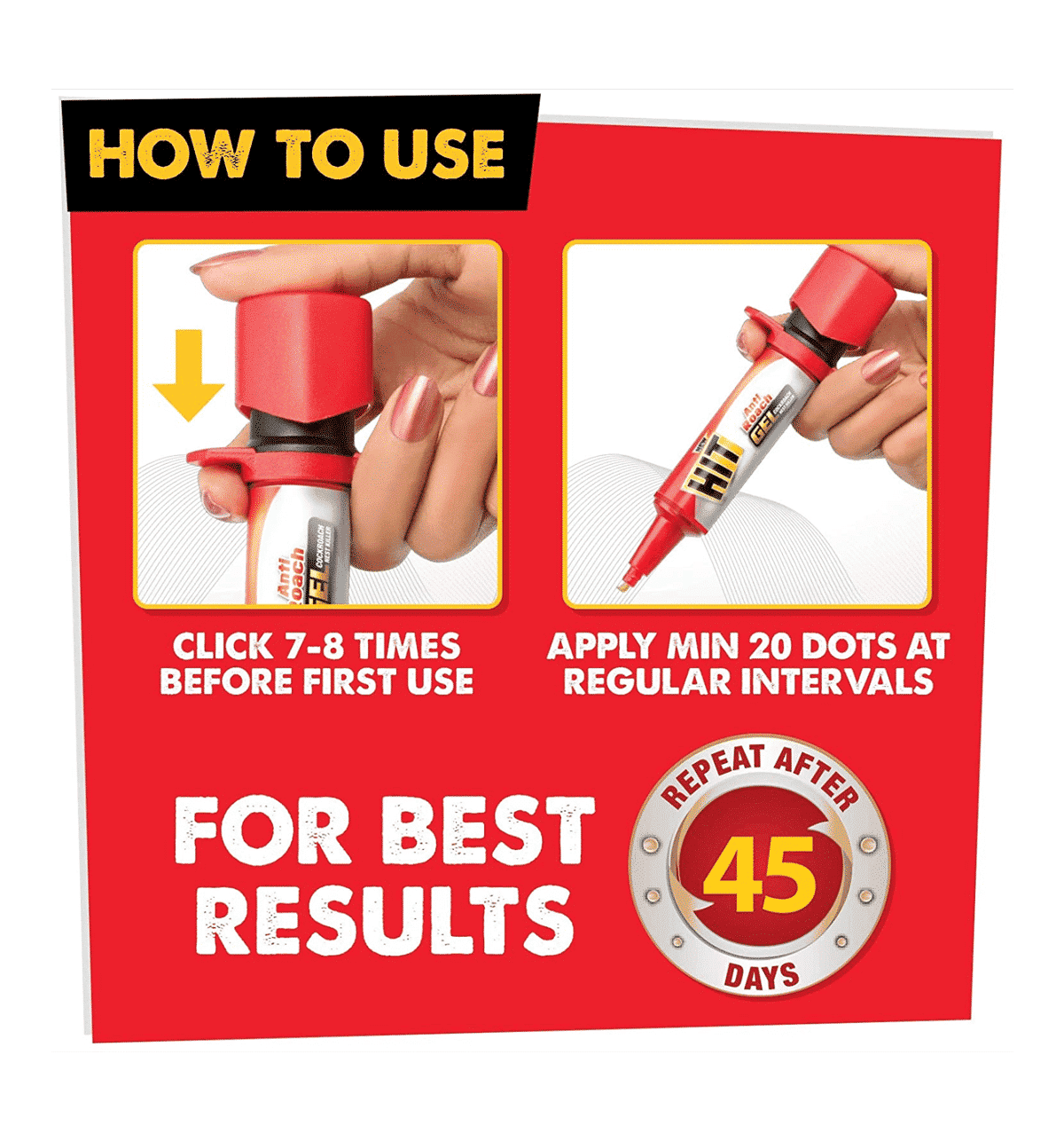 Buy Hit Godrej Hit Anti Roach Gel Cockroach Killer 20 G Online () At ...