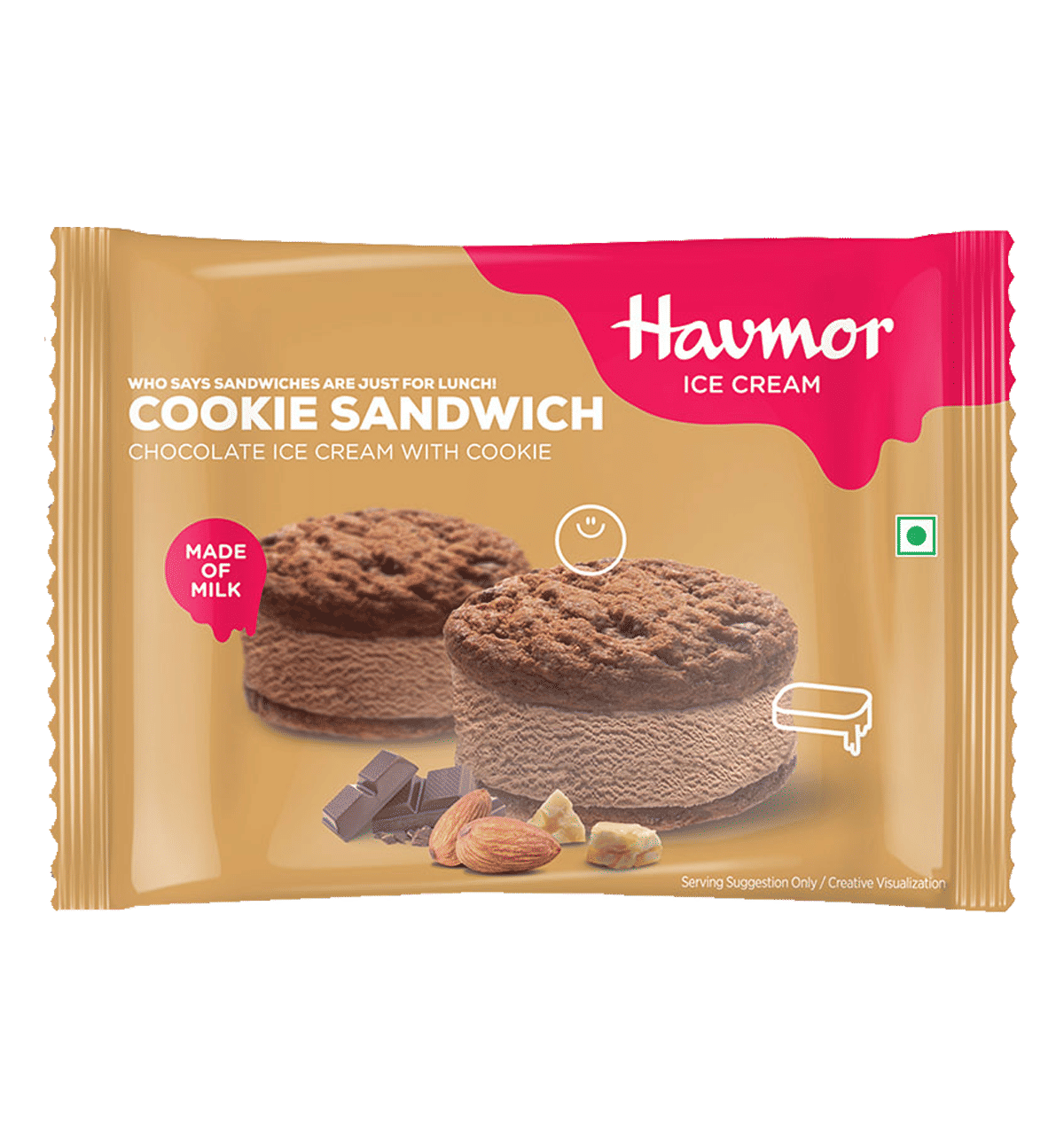 Buy Havmor Havmor Cookie Sandwich Ice Cream 125 ml Online At Rs. 60 ...