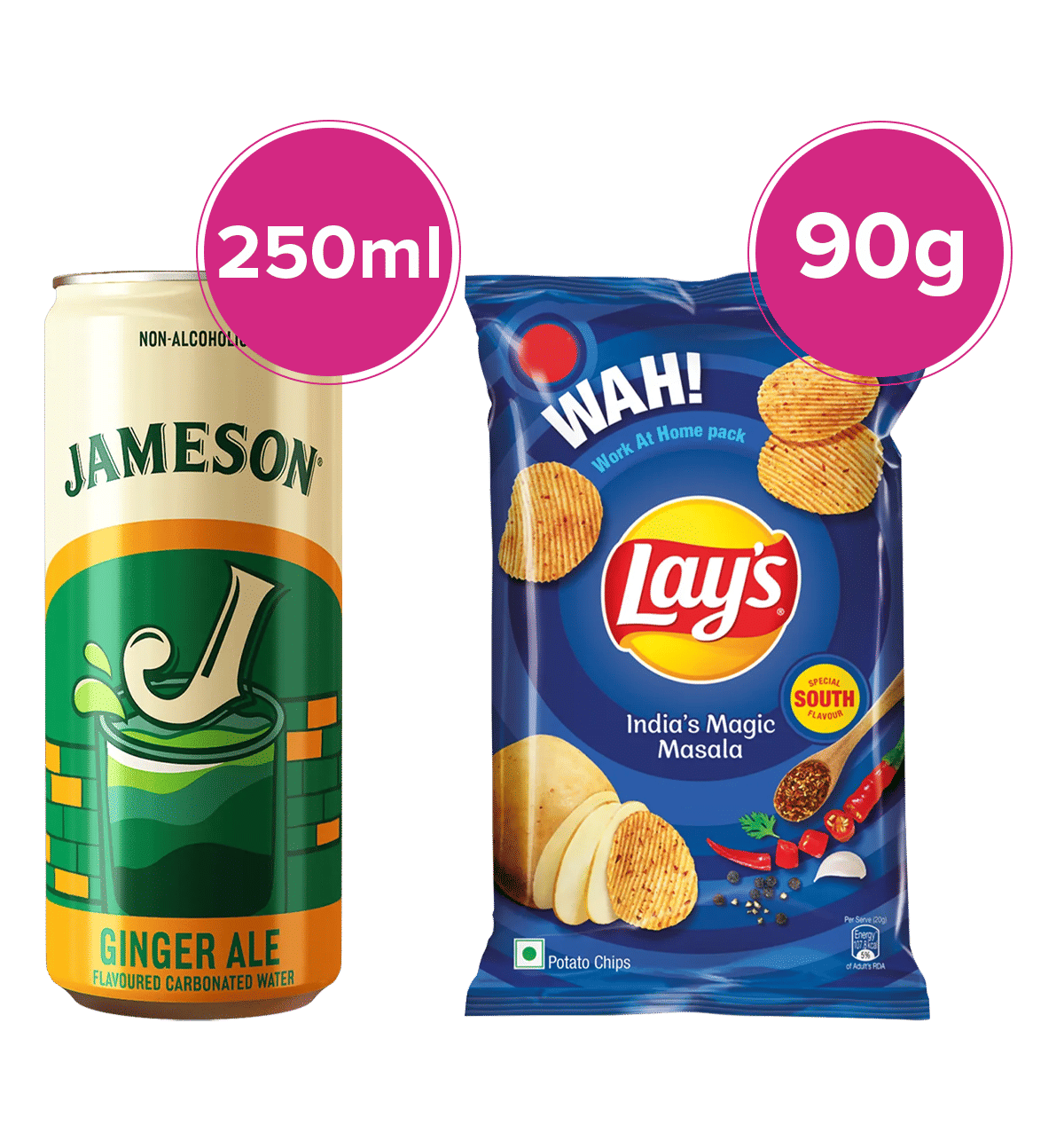 Buy Jameson Jameson Ginger Ale 250 ml & Lays Potato Chips - India's ...
