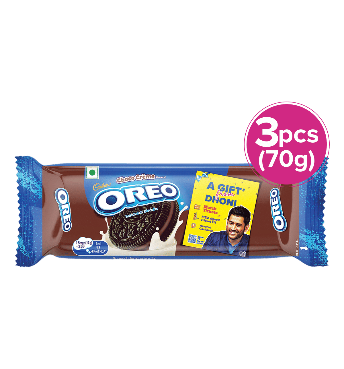 Buy Cadbury Cadbury Oreo Chocolate Flavour Creme Sandwich Biscuit 3 ...