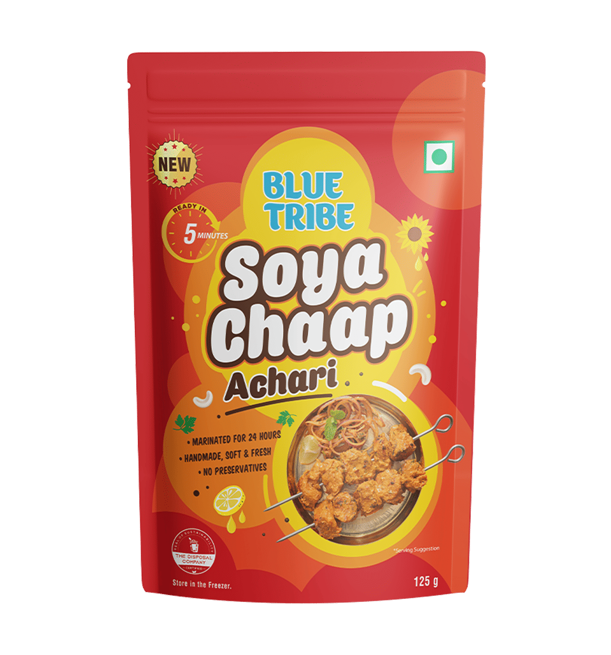 Buy ‎Blue Tribe ‎Blue Tribe Foods Ready To Eat Soya Chaap - Achari 125 ...
