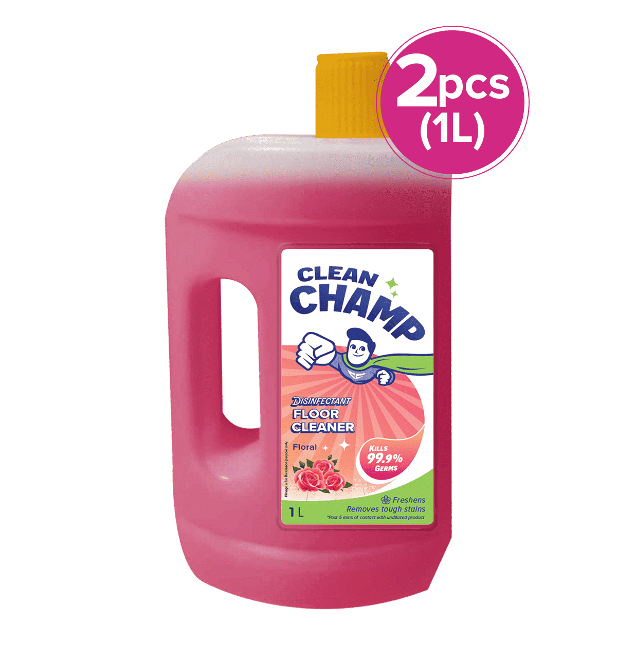 Buy Clean Champ Disinfectant Floor Cleaner Floral Online (2 pieces) At ...