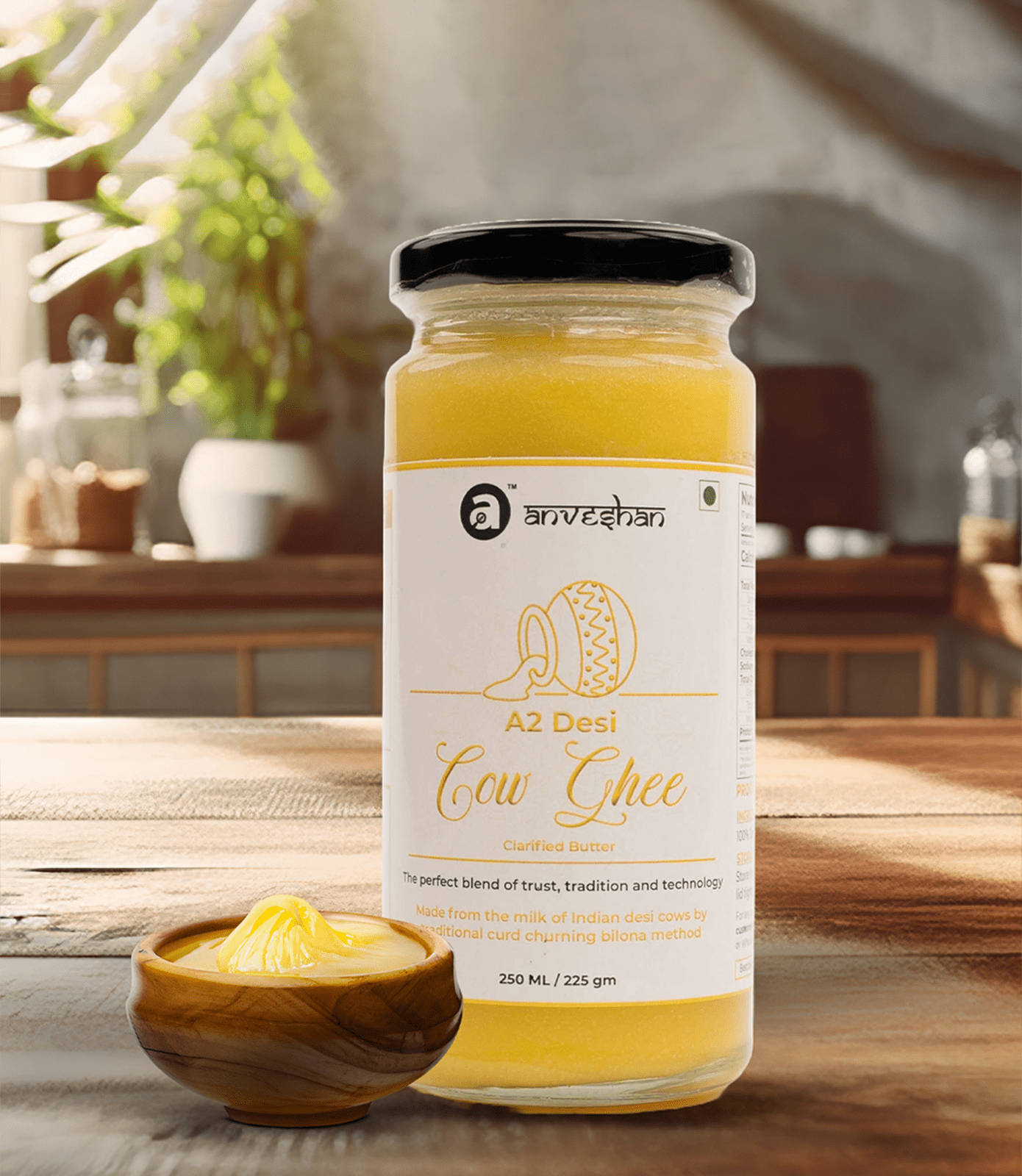 Buy Anveshan A2 Desi Cow Ghee Online (250 ml) At Best Price
