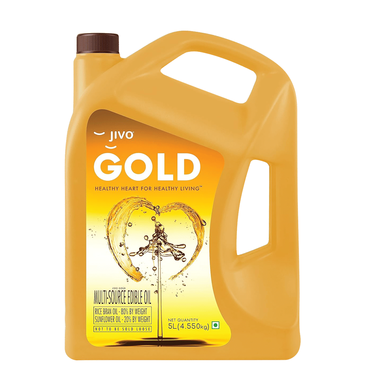Buy Jivo Jivo Gold Refined Oil - Blend of Rice Bran oil & Sunflower oil 5 L Online At Rs. 1050 ...