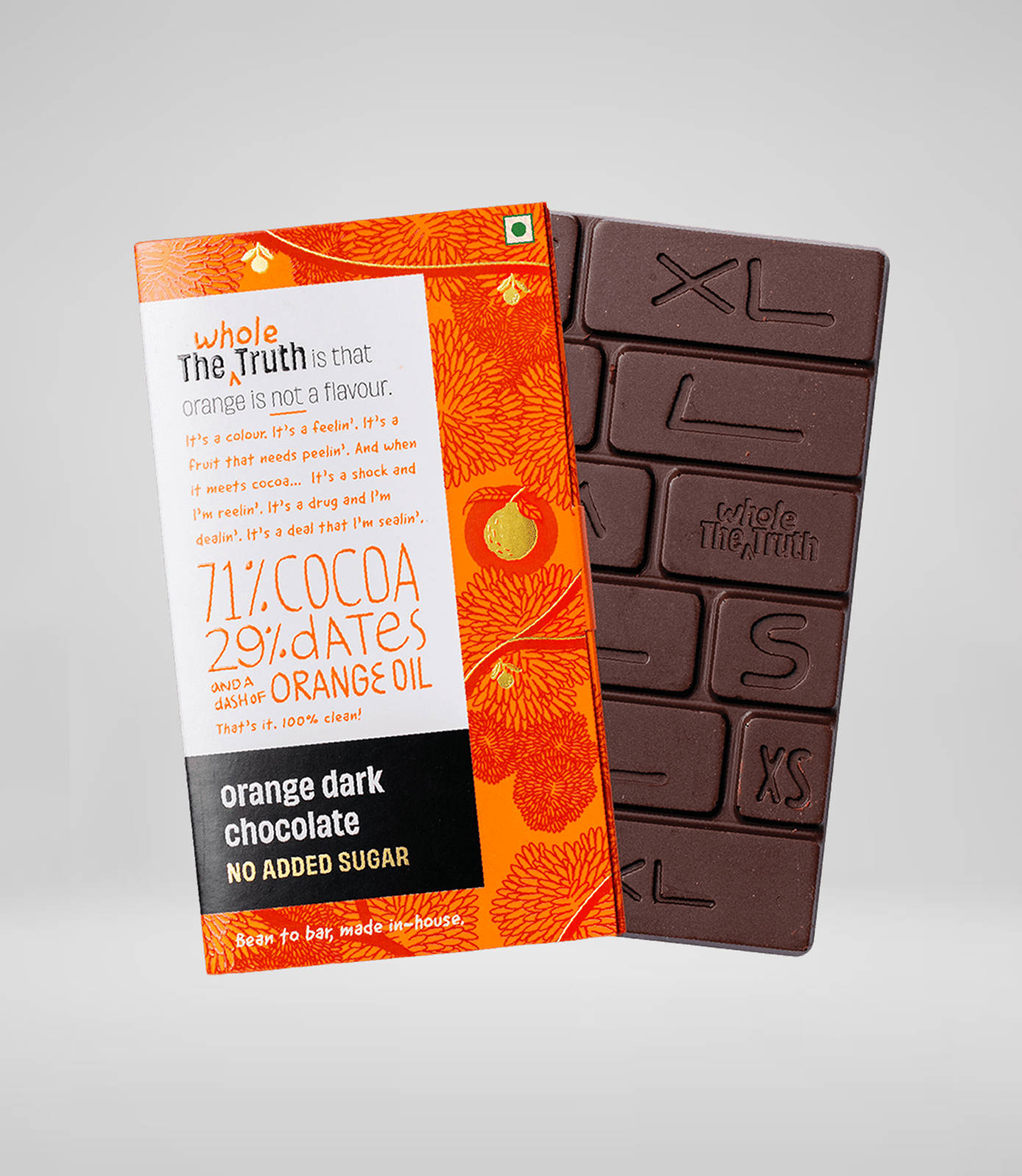 Buy The Whole Truth Orange Dark Chocolate (Date Sweetened) 80 g Online ...