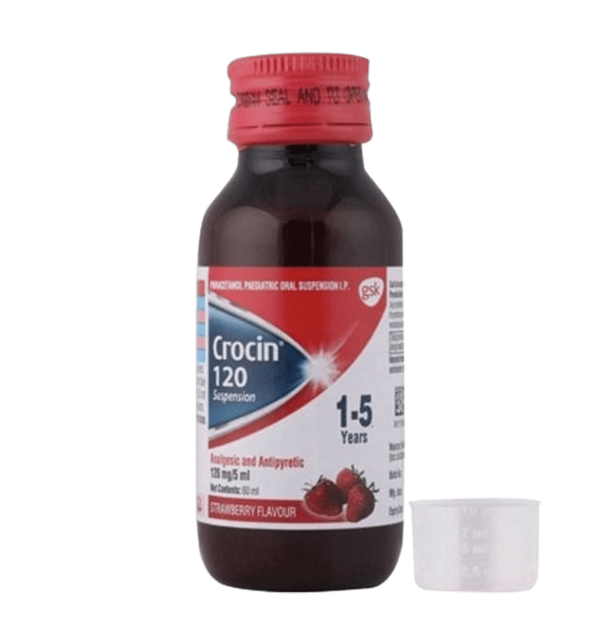 Buy Crocin Crocin 120Mg Suspension Strawberry 100 ml Online At Rs. 68 ...