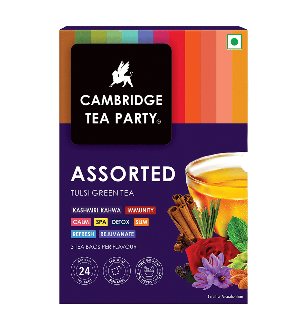 Buy Cambridge Tea Party Assorted Tulsi Green Tea Bags undefined Online ...