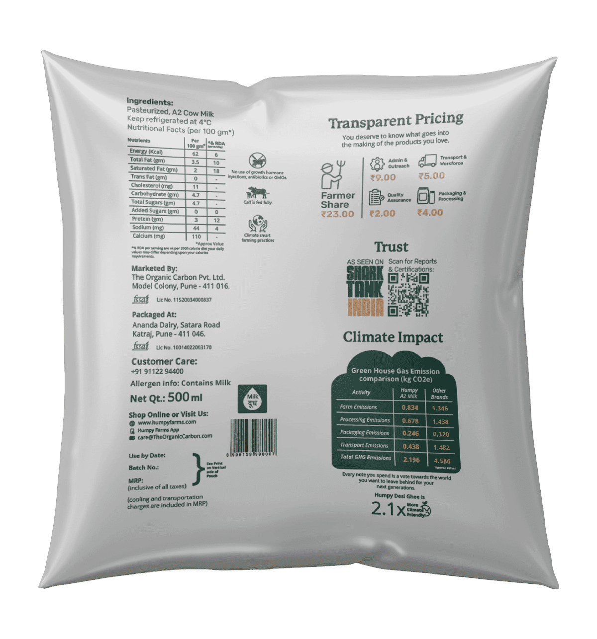 Buy Humpy Farms A2 Cow Milk Online () At Best Price