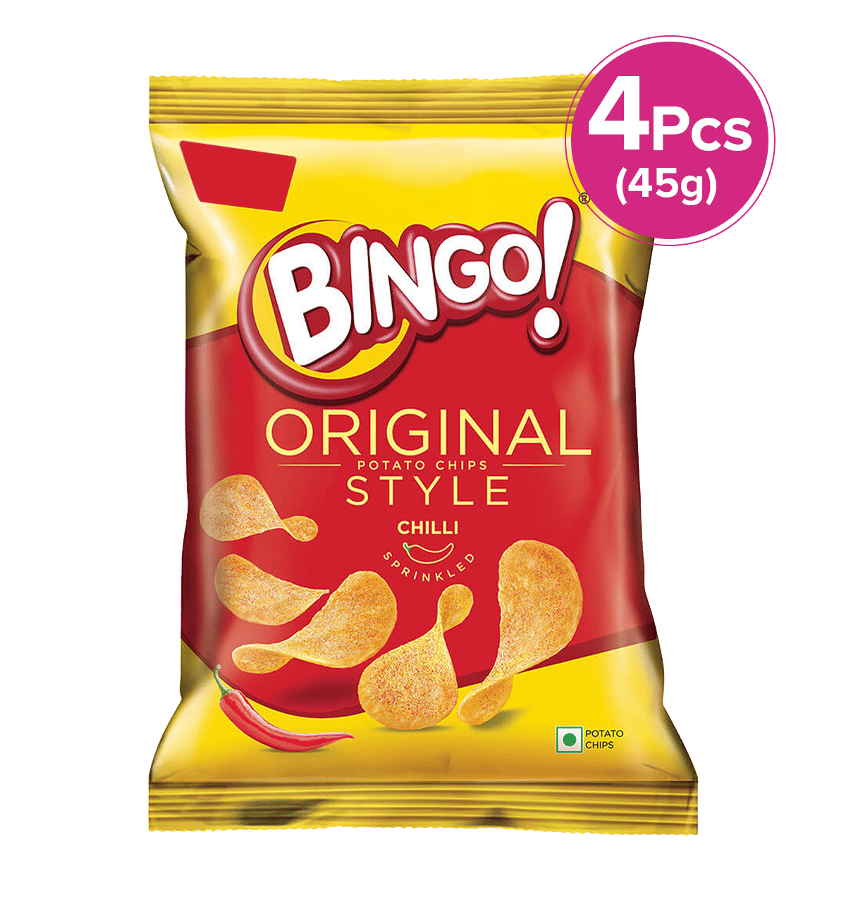 Buy Bingo Bingo Original Style Chilli Sprinkled Potato Chips 4 pack ...