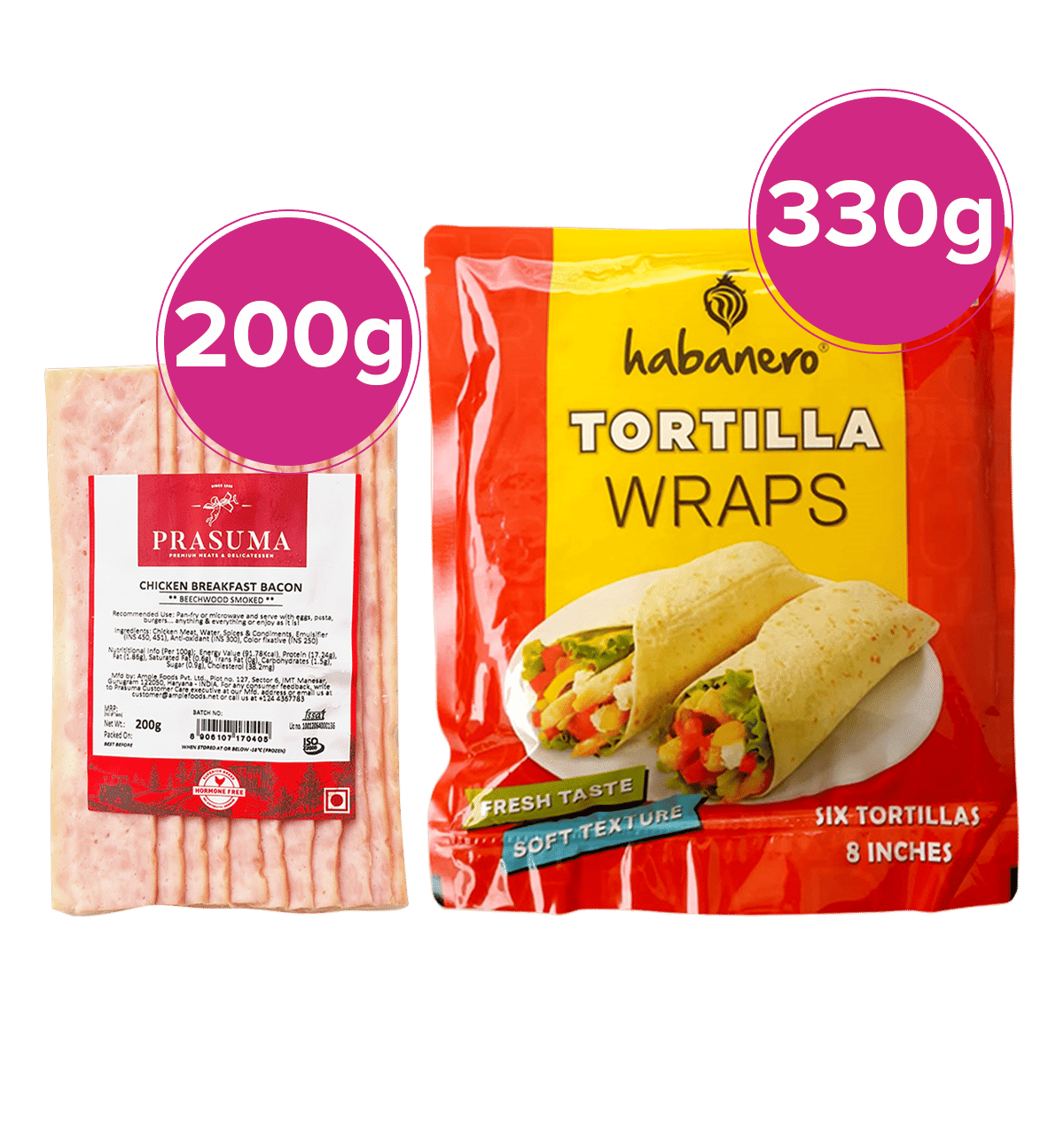 Buy Prasuma Prasuma frozen chicken breakfast bacon 200_GM & Habanero ...