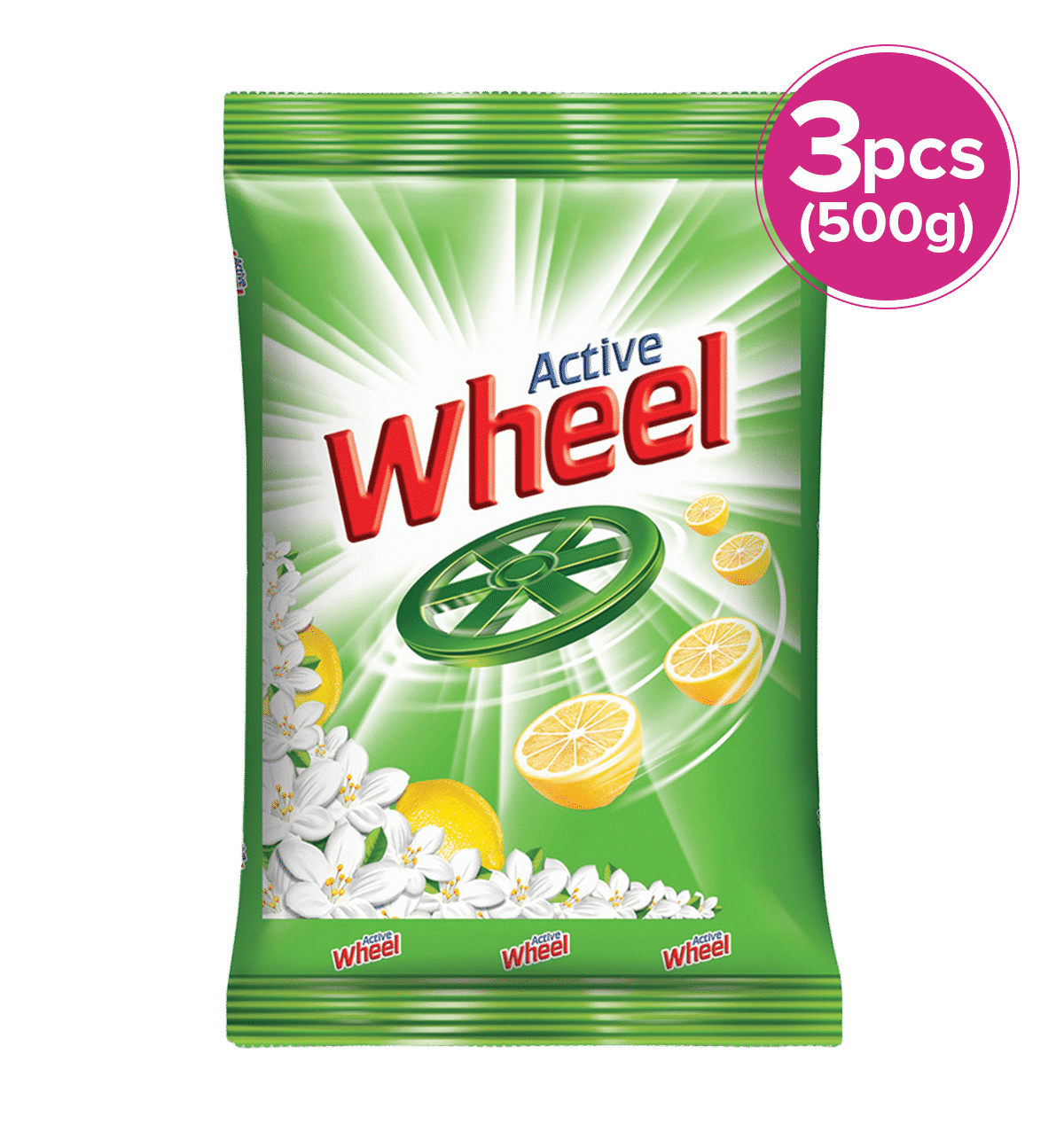 Buy Wheel Active 2 In 1 Clean & Fresh Detergent Powder Online (3 pieces) At Best Price