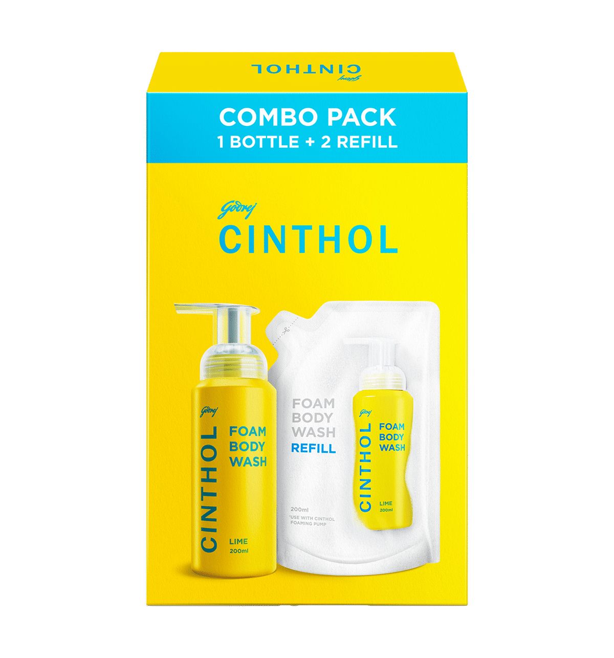 Buy Cinthol Cinthol Lime Foam Body Wash - Combi Pack 600 ml Online At ...
