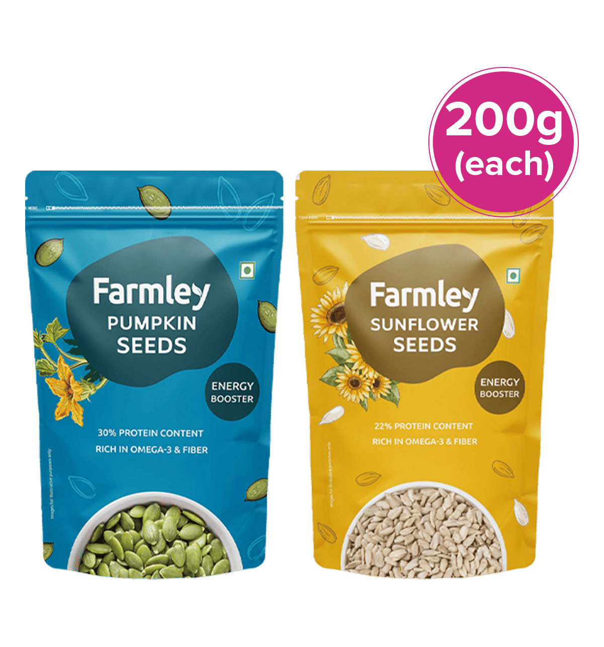 Buy Farmley Farmley Premium Jumbo Pumpkin Seeds & Sunflower Seeds 1 ...
