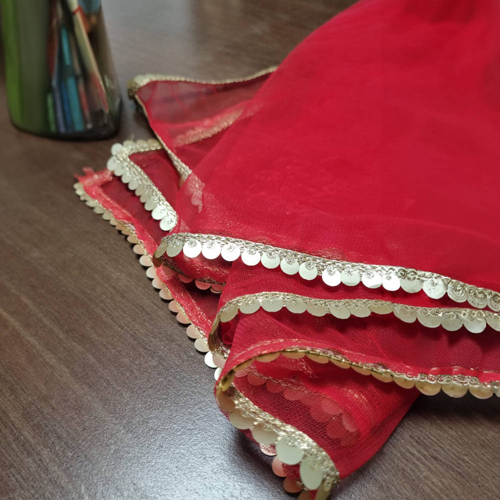 Buy Mad Over Print Red Chunni Online (1 Piece) At Best Price