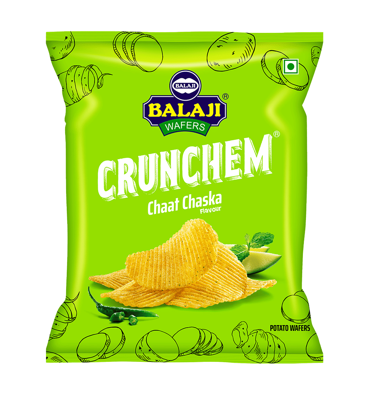 Buy BALAJI BALAJI Chat Chaska Potato Wafers 135 g Online At Rs. 40 ...