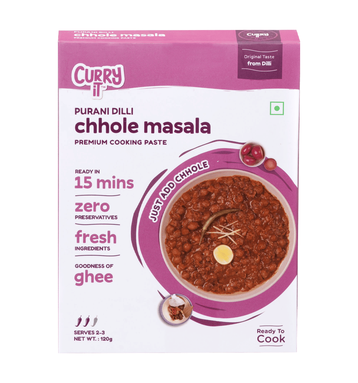 Buy CURRYiT CURRYiT Purani Dilli Chhole Cooking Paste 120 g Online At ...