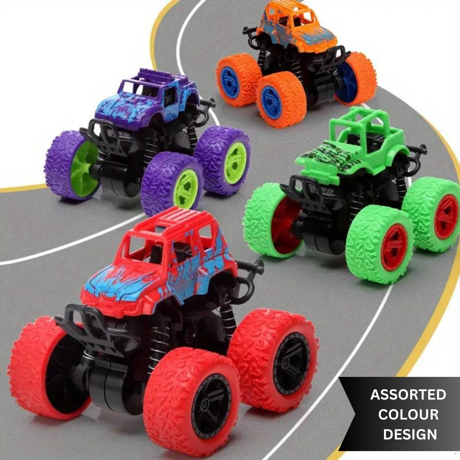 Buy KARBD KARBD Friction Power Monster Car Big Wheel Stunt Car Toy for ...