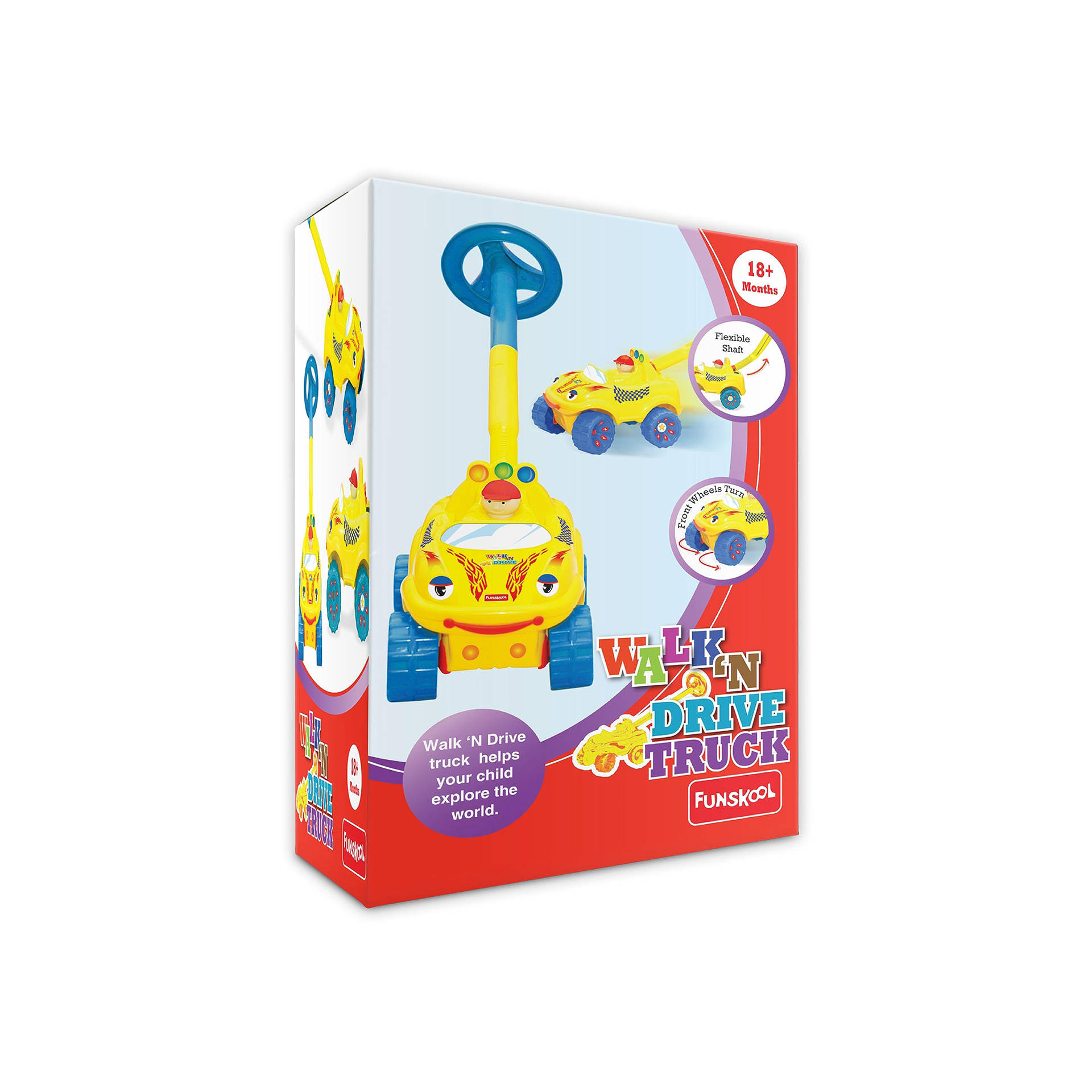 Buy Giggles Giggles Walk N Drive Truck Non Toxic (Yellow) 1 Piece ...