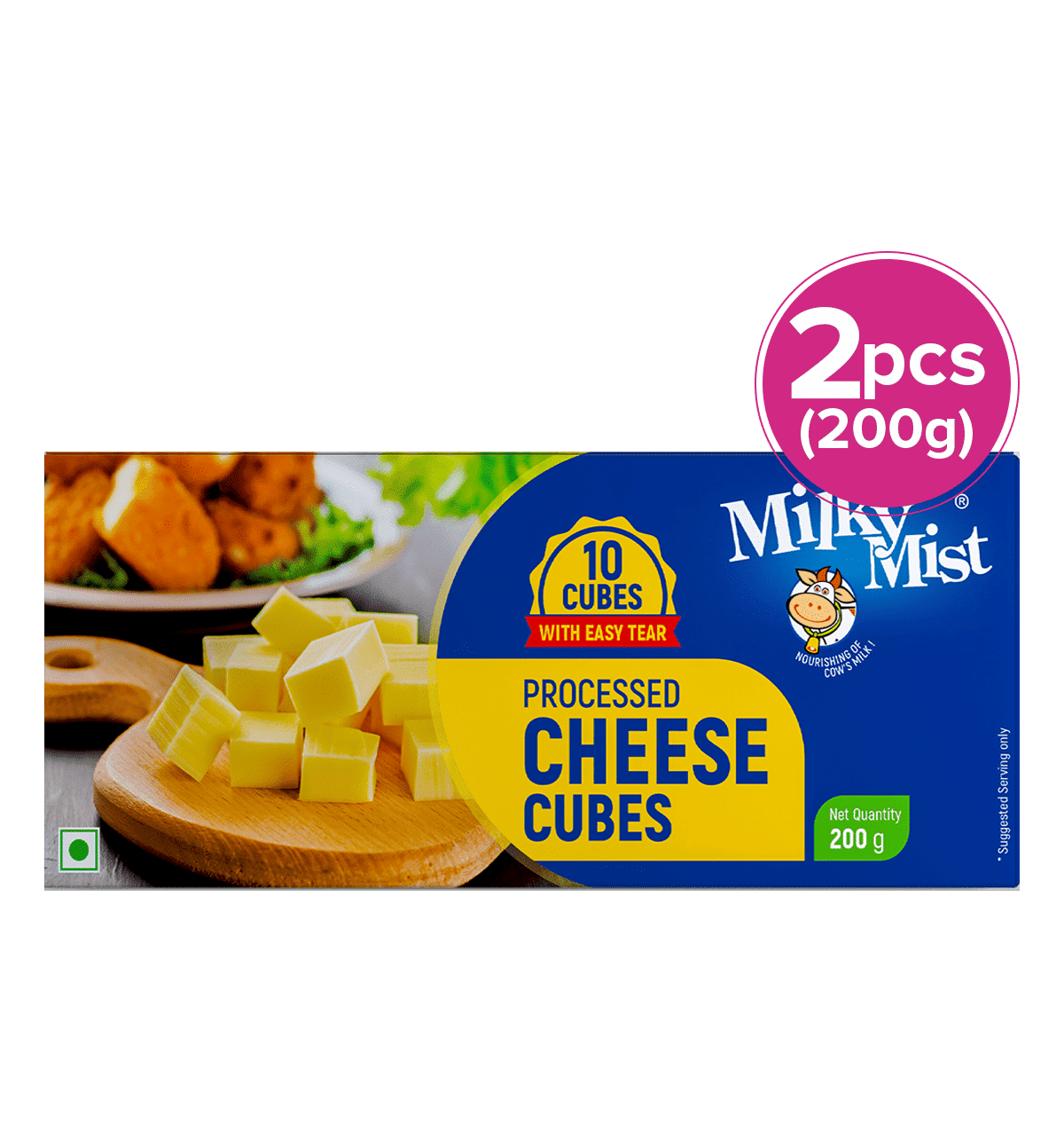 Buy Milky Mist Milky Mist Processed Cheese Cubes 2 pieces Online At Rs ...