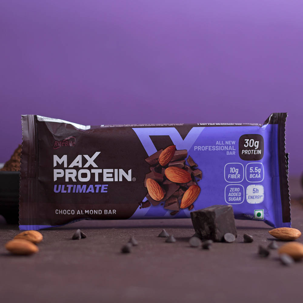 Buy Ritebite Max Protein Ultimate Bar Choco Almond 30g Protein Bar ...