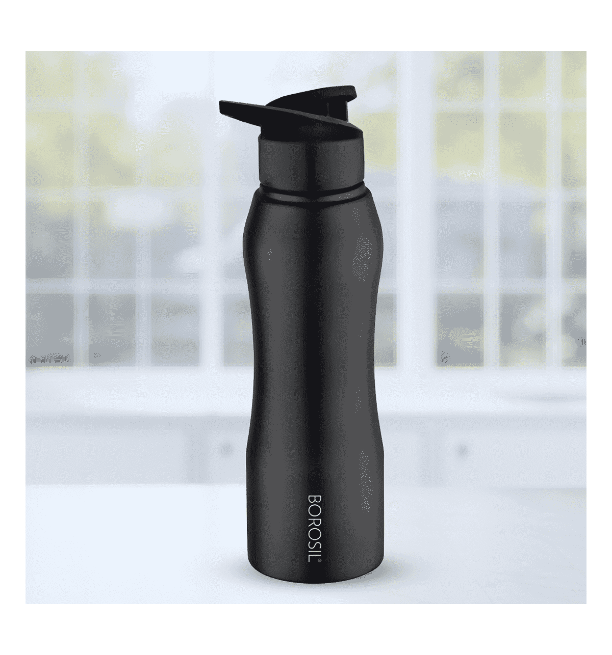 Buy Borosil Borosil 750ml Grip N Sip Water Bottle (Stainless Steel ...