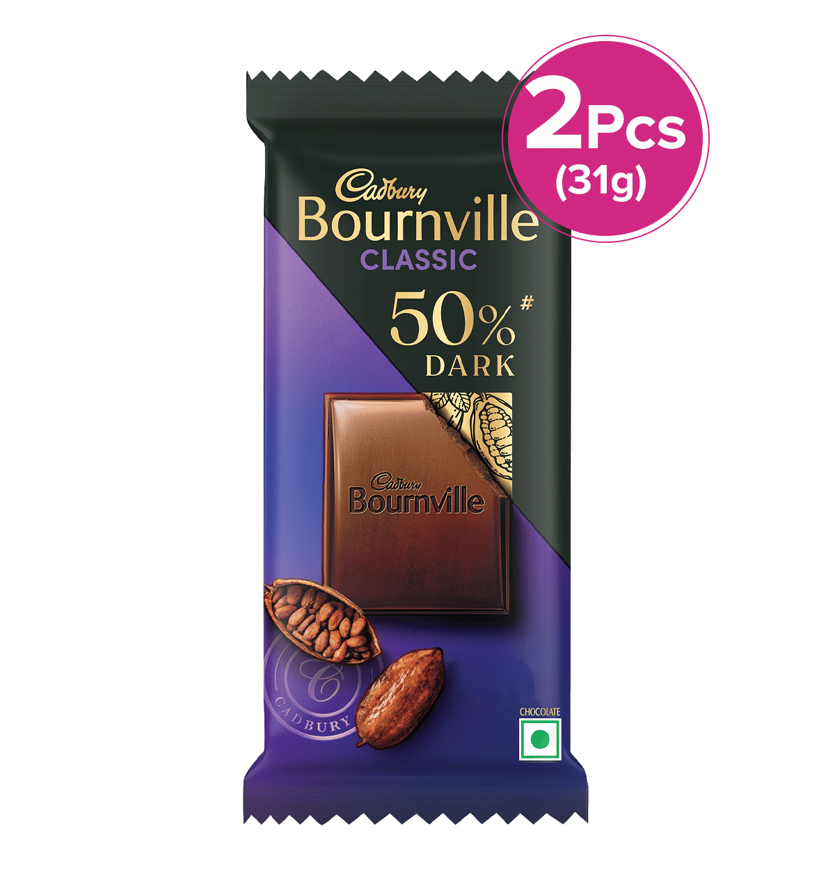 Buy Cadbury Cadbury Bournville Rich Cocoa - 50% Dark Chocolate Bar 3 ...