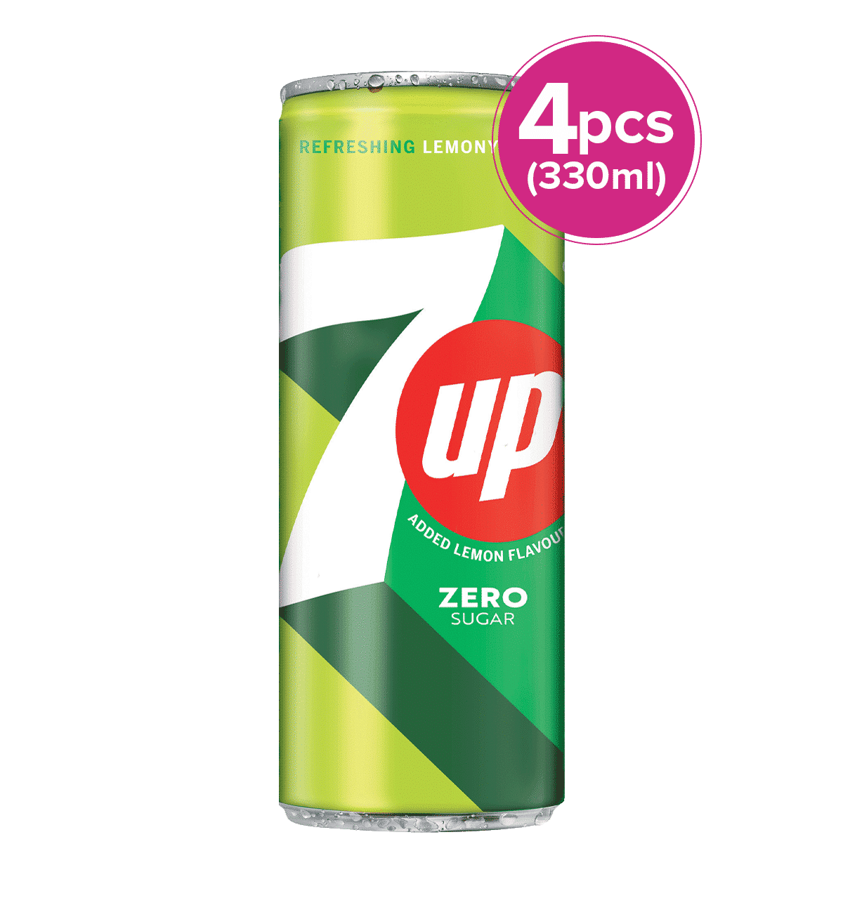 Buy 7 Up Zero Sugar Soft Drink Online (4 pieces) At Best Price