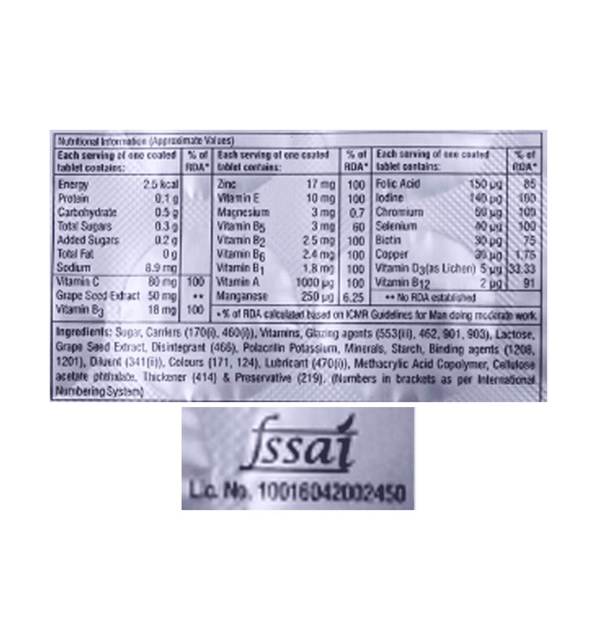 Buy Zincovit Tablet Online () At Best Price