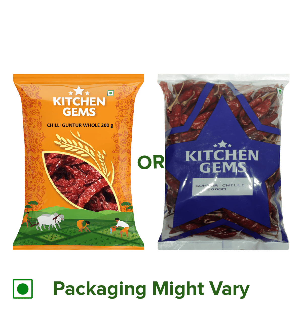 Buy Kitchen Gems KITCHEN GEMS Chilli Guntur Whole stemless 200 g Online ...