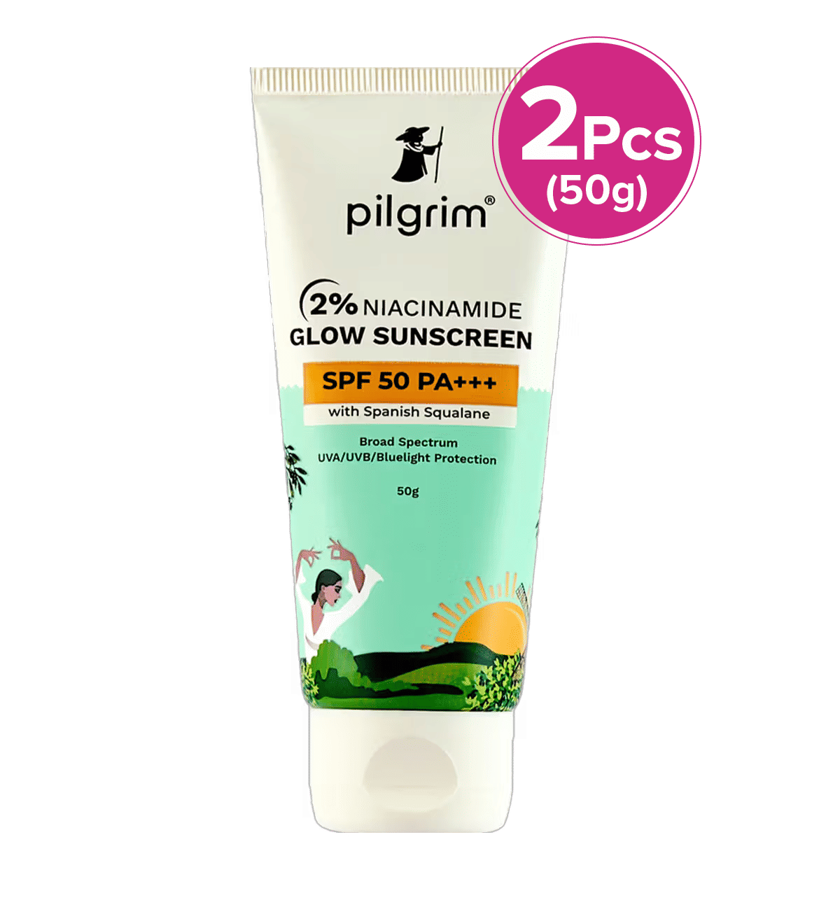 Buy Pilgrim Pilgrim 2% Niacinamide Glow Sunscreen SPF 50 +++ for men ...