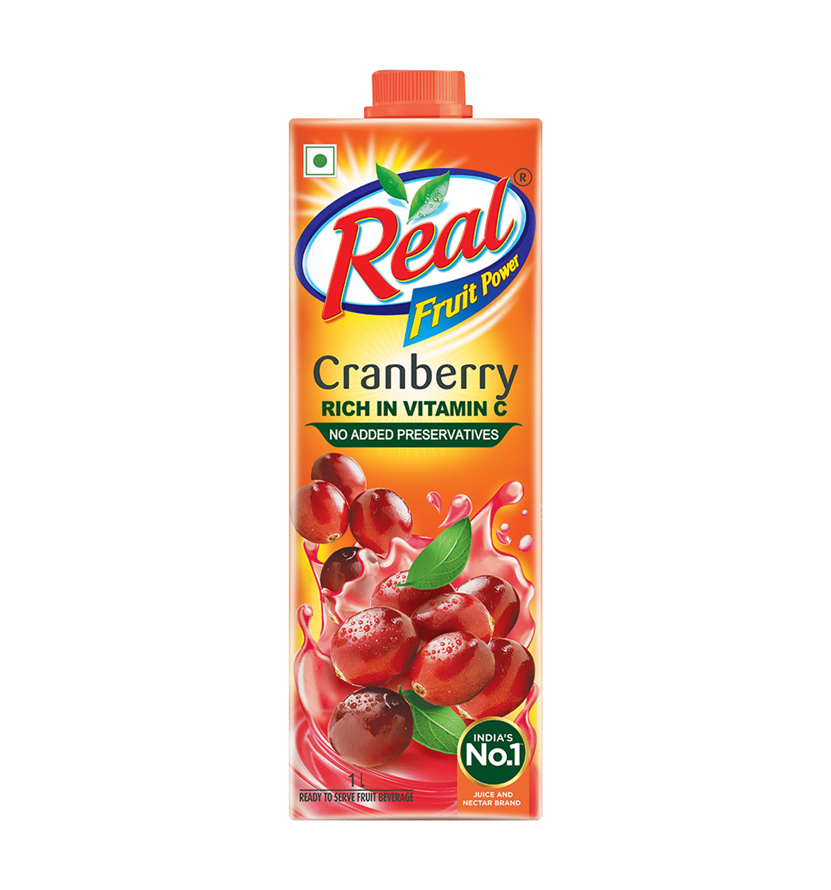Buy Real Real Fruit Power Cranberry Juice (Tetra Pack) 4 pieces Online ...
