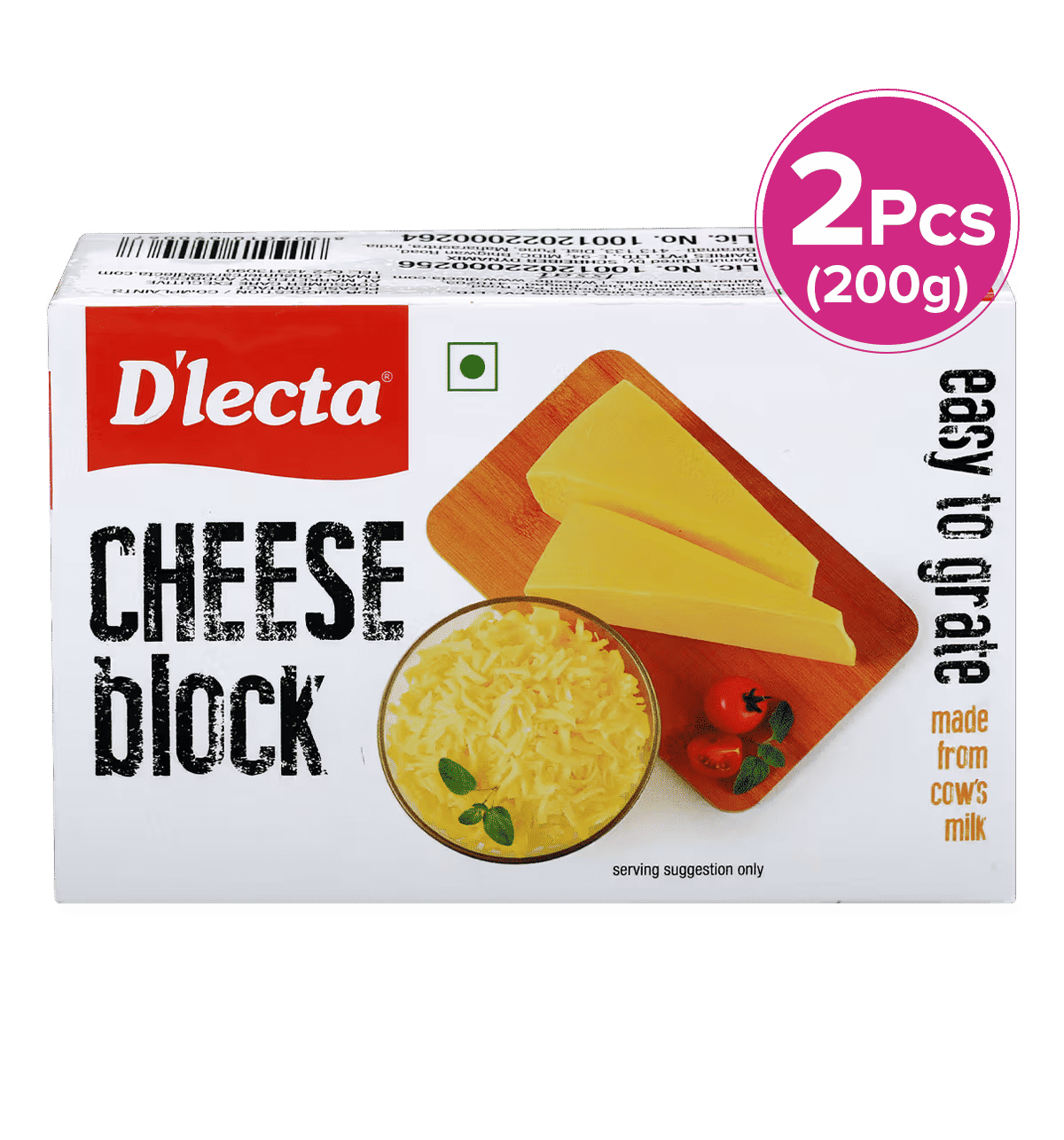 Buy D'lecta D'lecta Processed Cheese Block 2 pieces Online At Rs. 340 ...