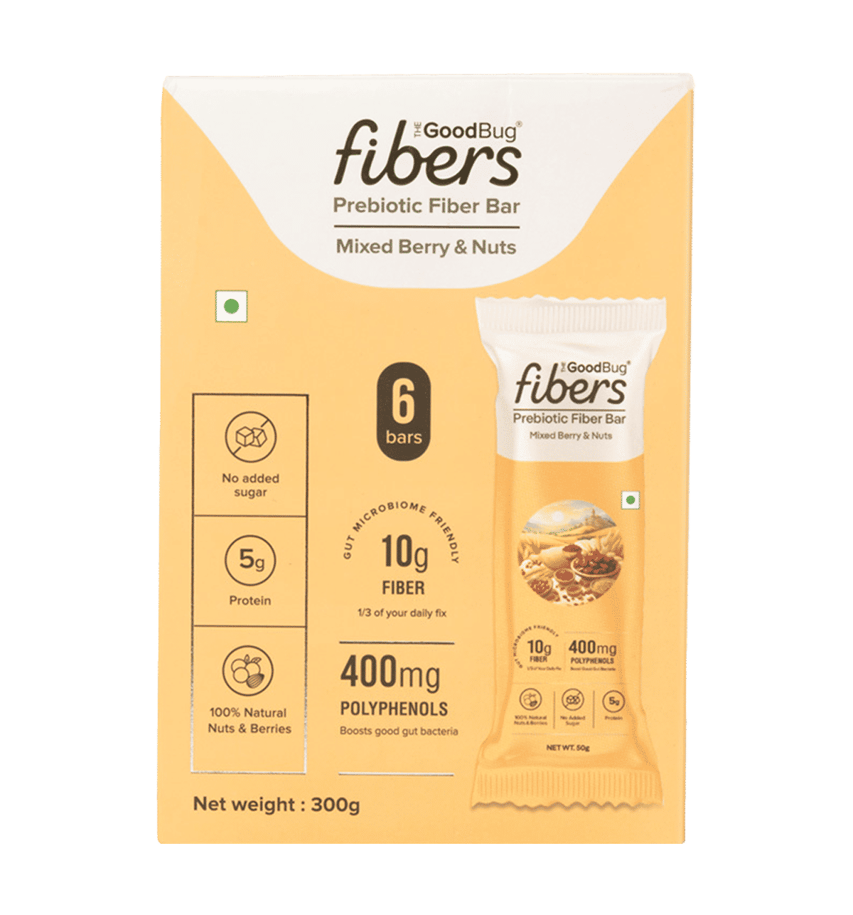 Buy The Good Bug The Good Bug Prebiotic Fiber Bar I Mixed Berries and ...