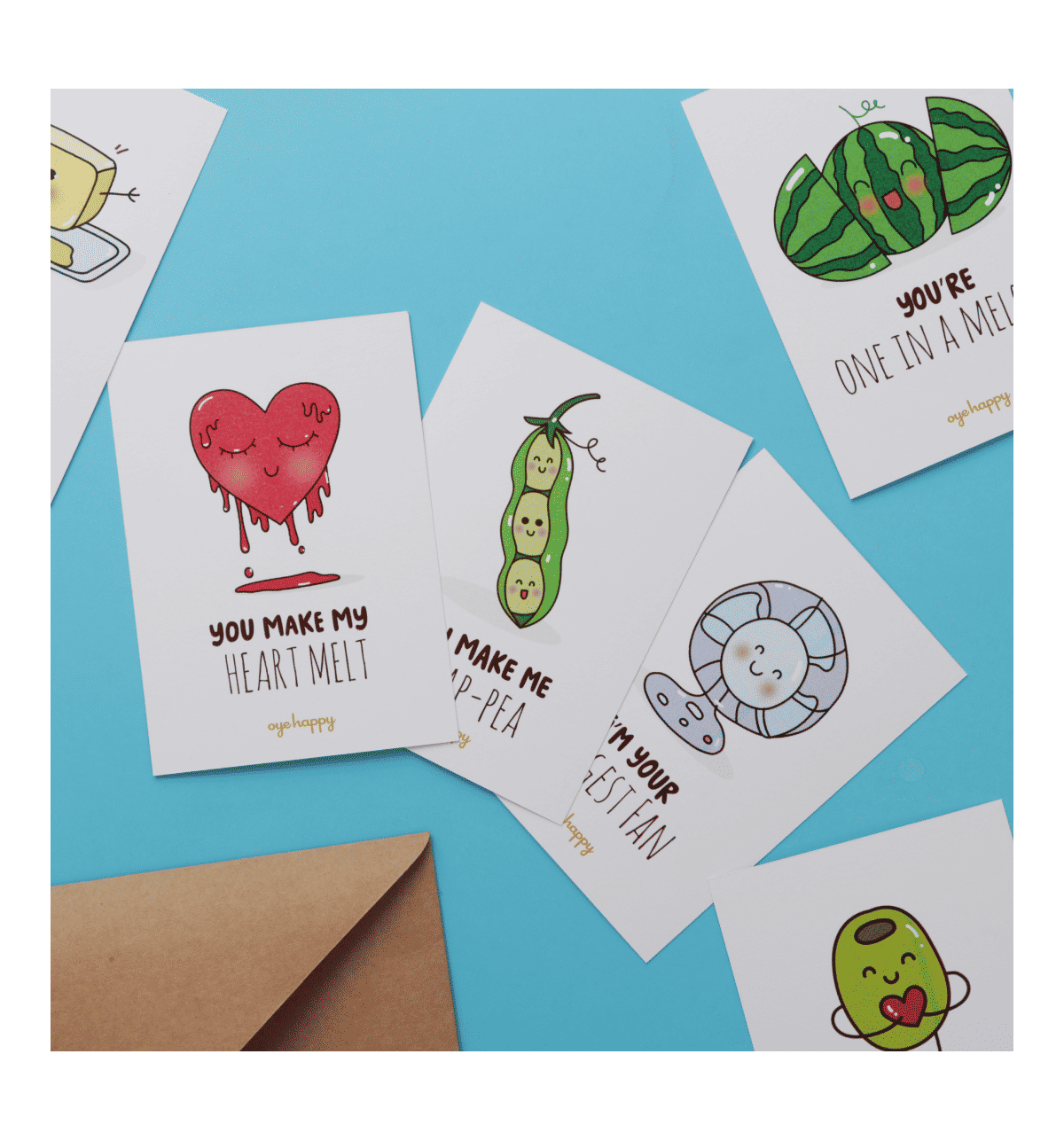 Buy Oye Happy Oye Happy 6 Pieces Romantic Punny Cards 1 Piece Online At ...